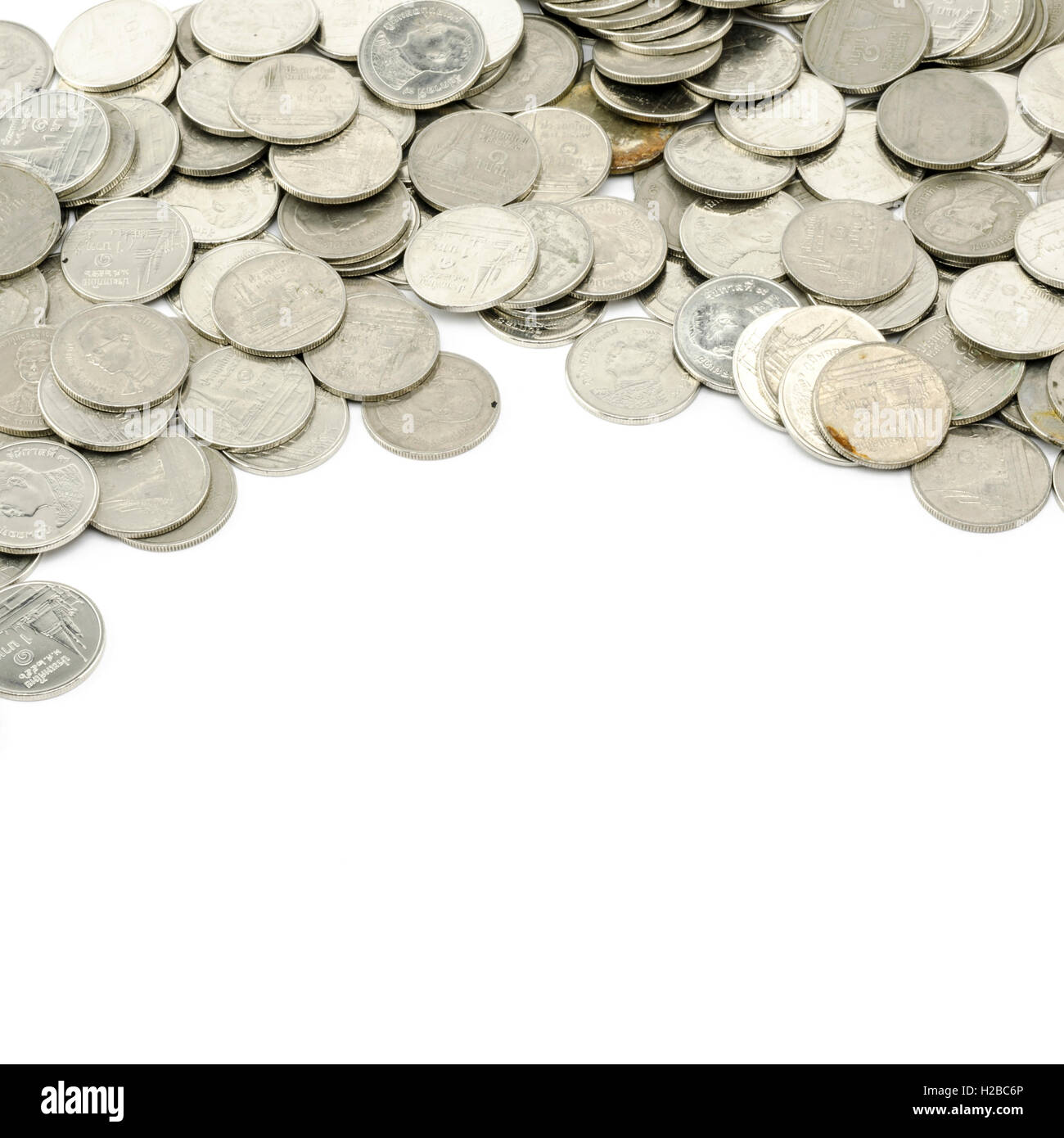 silver coin isolated on white Stock Photo - Alamy