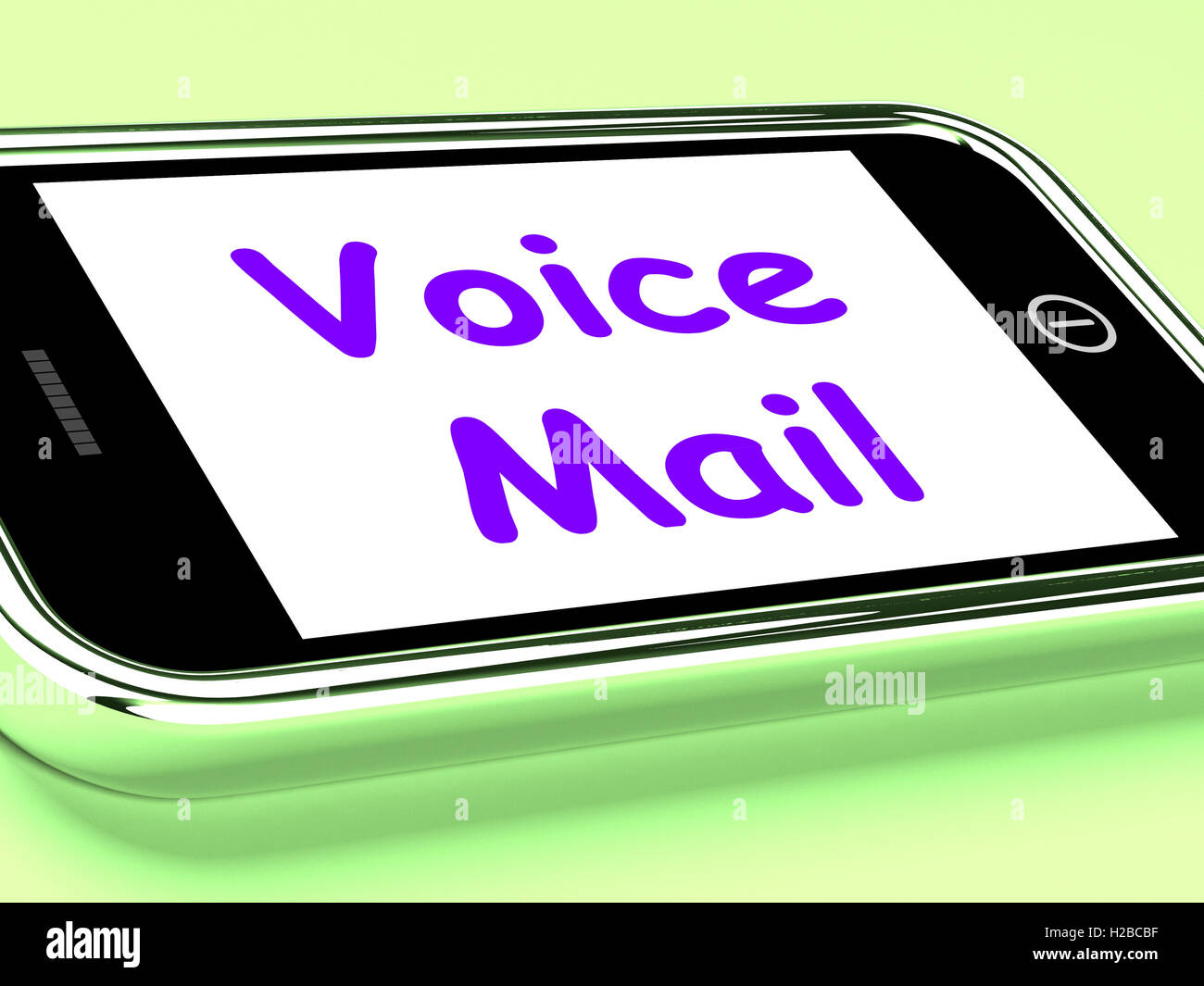 Voice Mail On Phone Shows Talk To Leave Message Stock Photo - Alamy