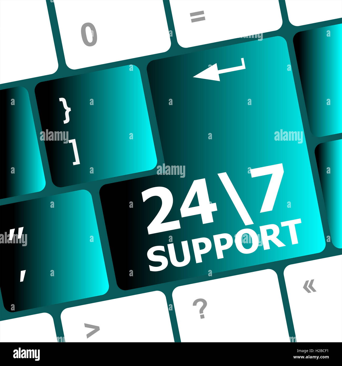 Support sign button on keyboard keys Stock Photo - Alamy