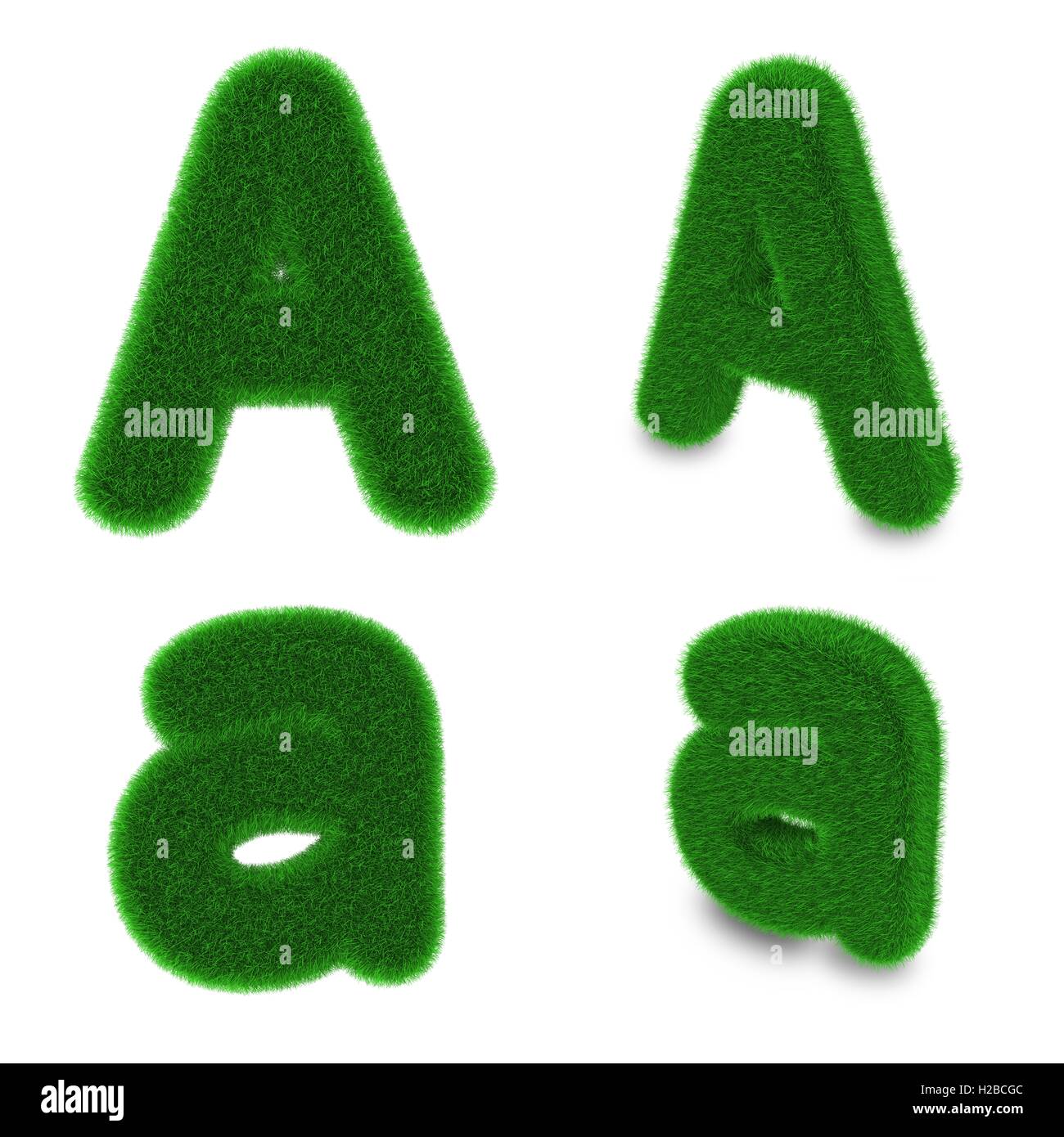 Letter A made of grass Stock Photo - Alamy