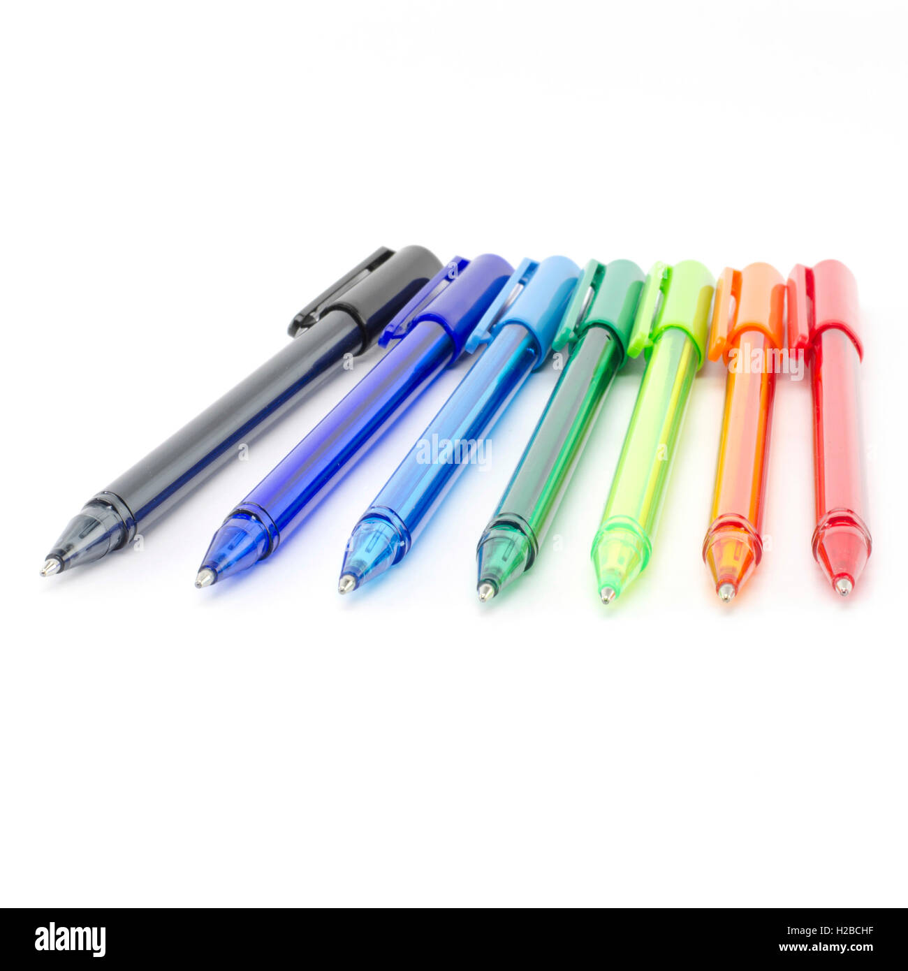 colorful pens isolated on white Stock Photo - Alamy