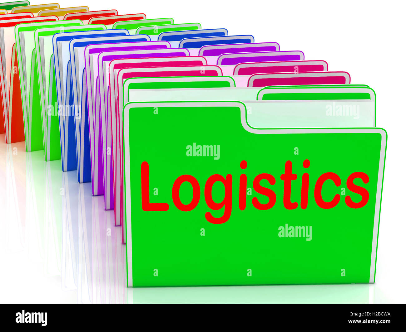 Logistics Folders Mean Planning Organization And Coordination Stock ...