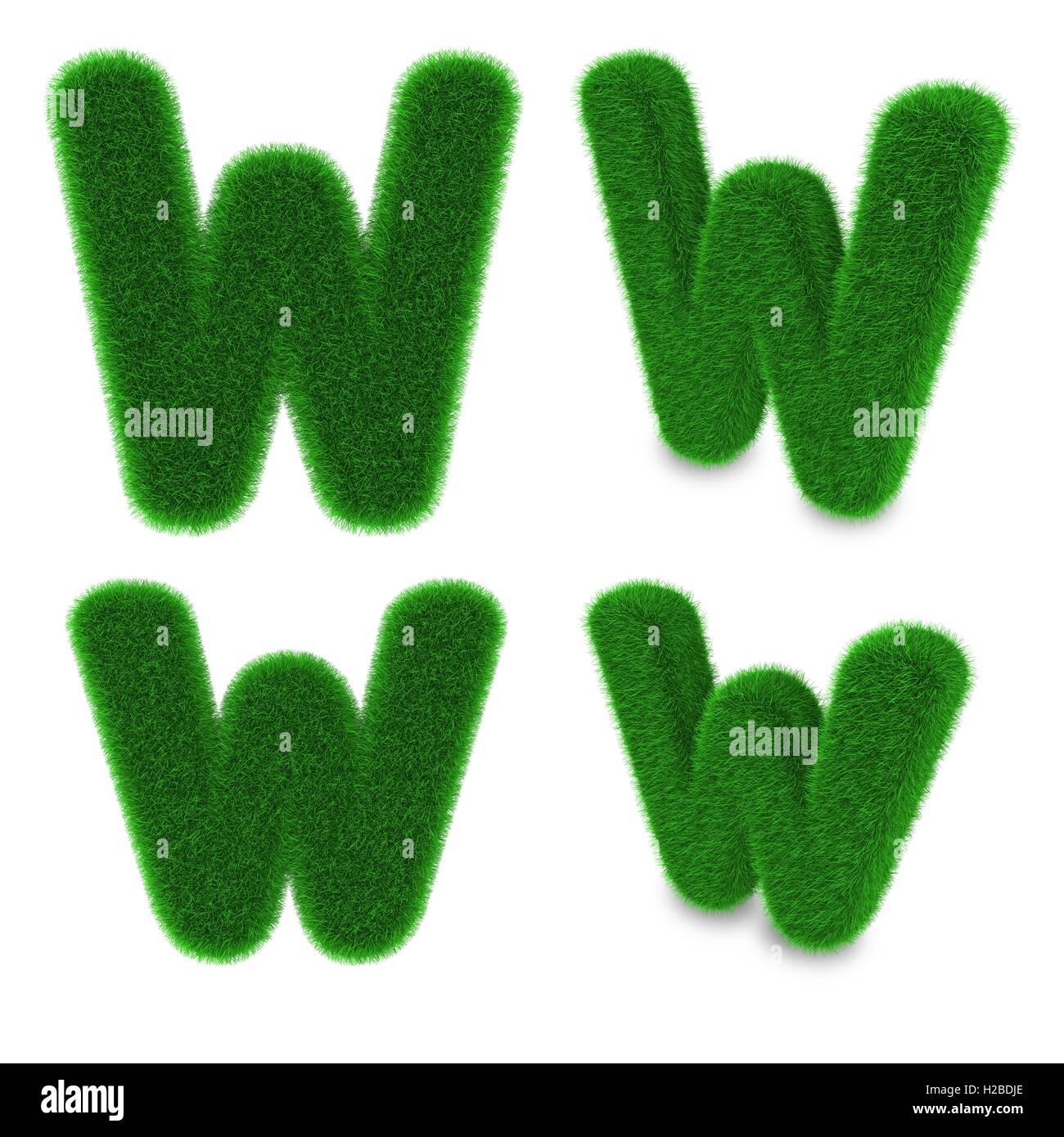 Letter W made of grass Stock Photo - Alamy