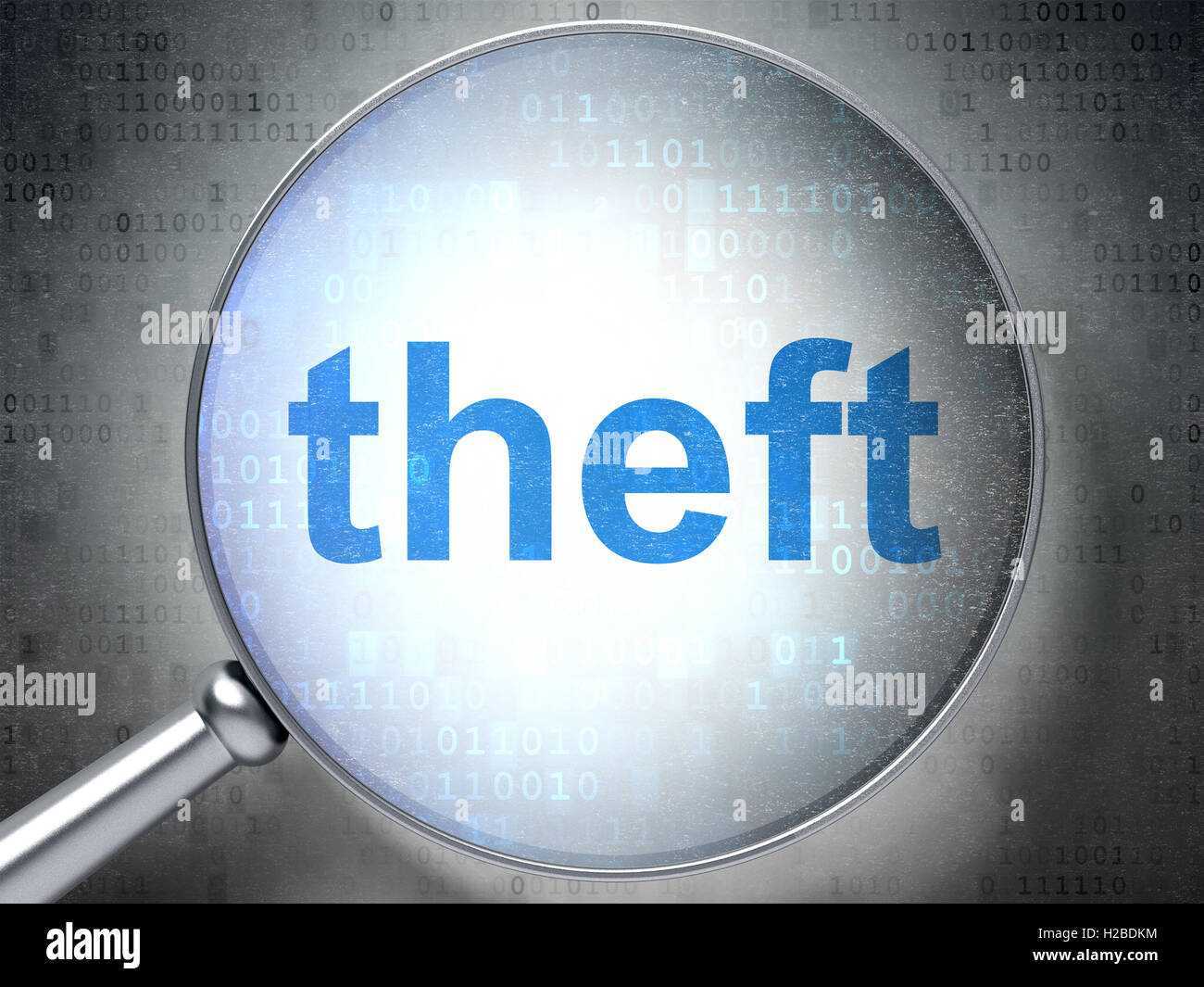 Security concept: Theft with optical glass Stock Photo - Alamy