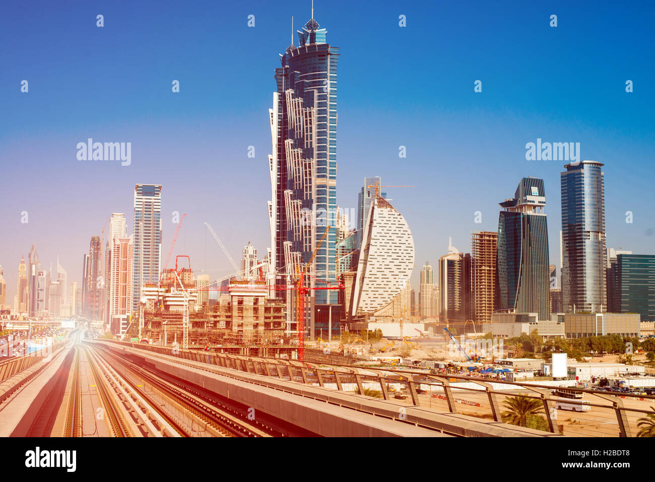 modern subway line in Dubai Stock Photo - Alamy