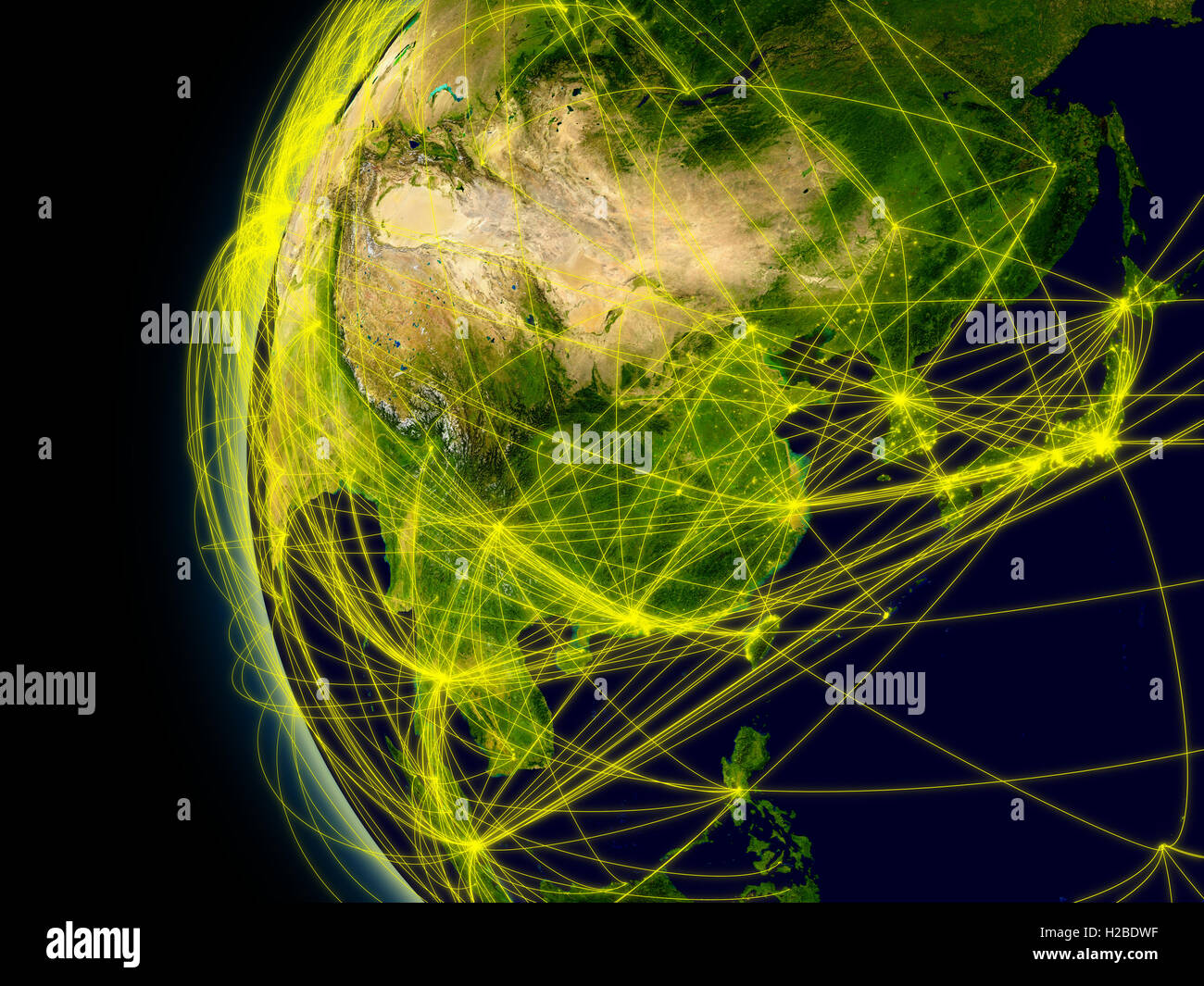 East Asia connections Stock Photo - Alamy