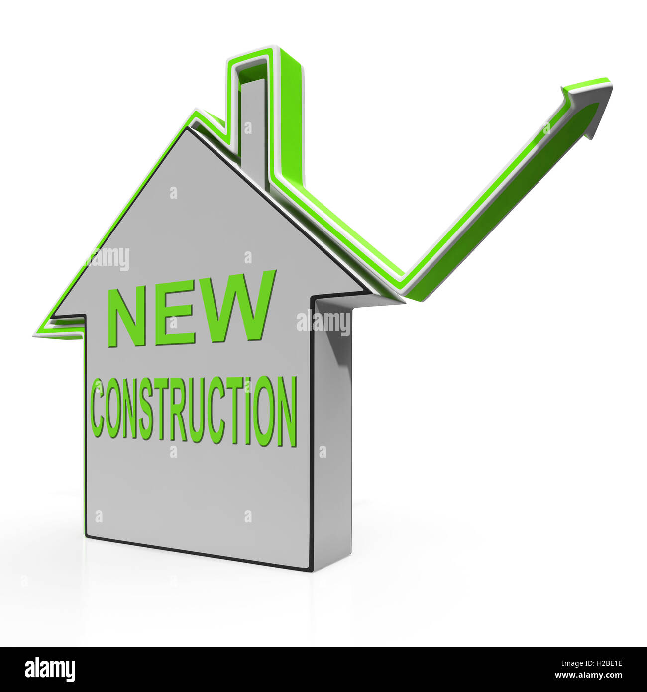 Construction new apartment block Cut Out Stock Images & Pictures - Alamy
