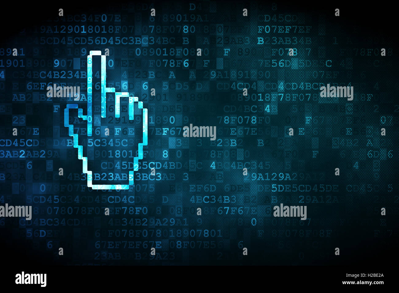 Web development concept: Mouse Cursor on digital background Stock Photo - Alamy