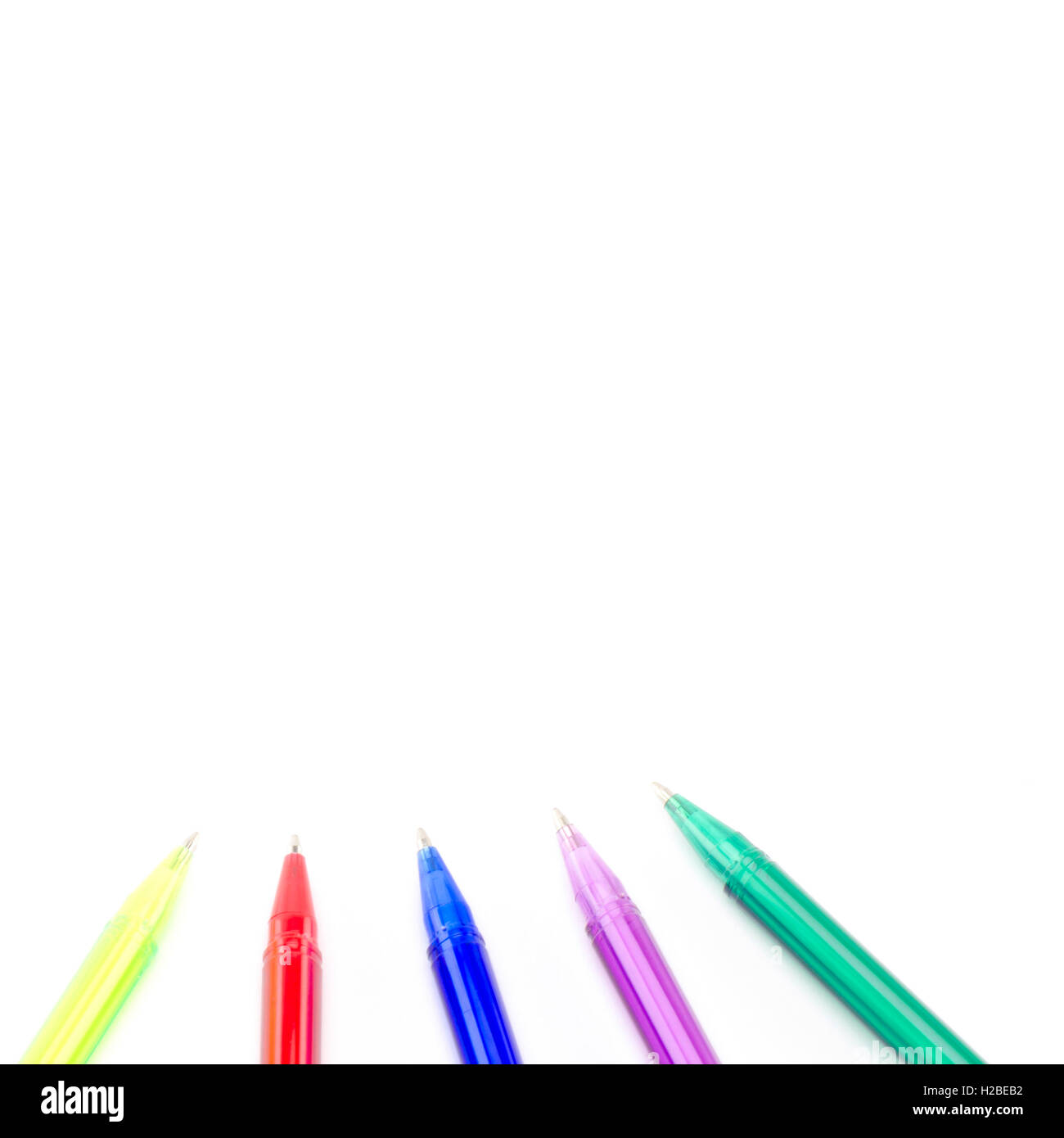 colorful pens isolated on white Stock Photo - Alamy