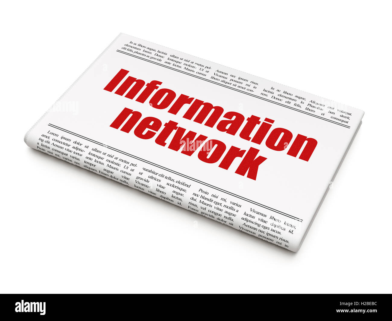 Data concept: newspaper headline Information Network Stock Photo - Alamy