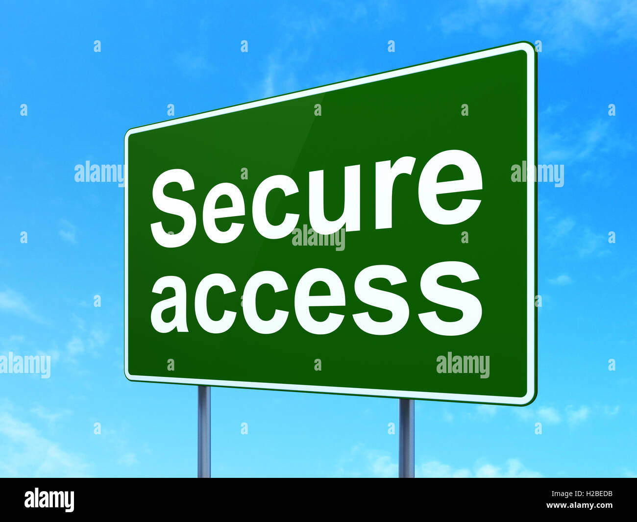Security concept: Secure Access on road sign background Stock Photo - Alamy