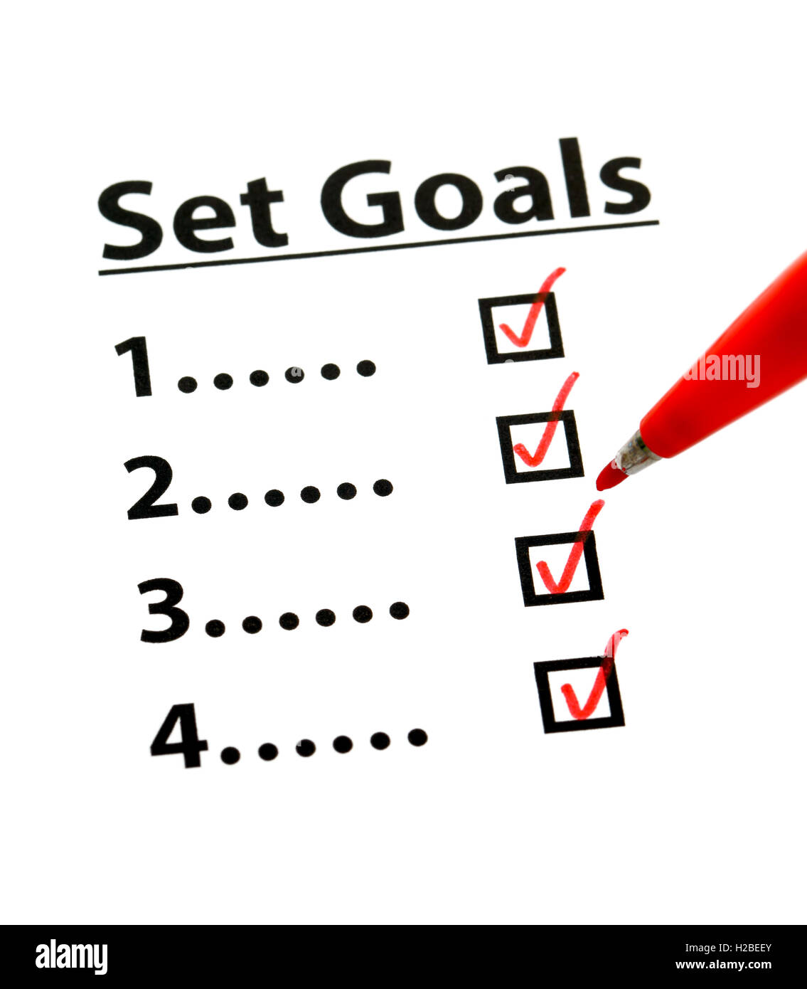 Smart goal setting concept handwriting hi-res stock photography and ...