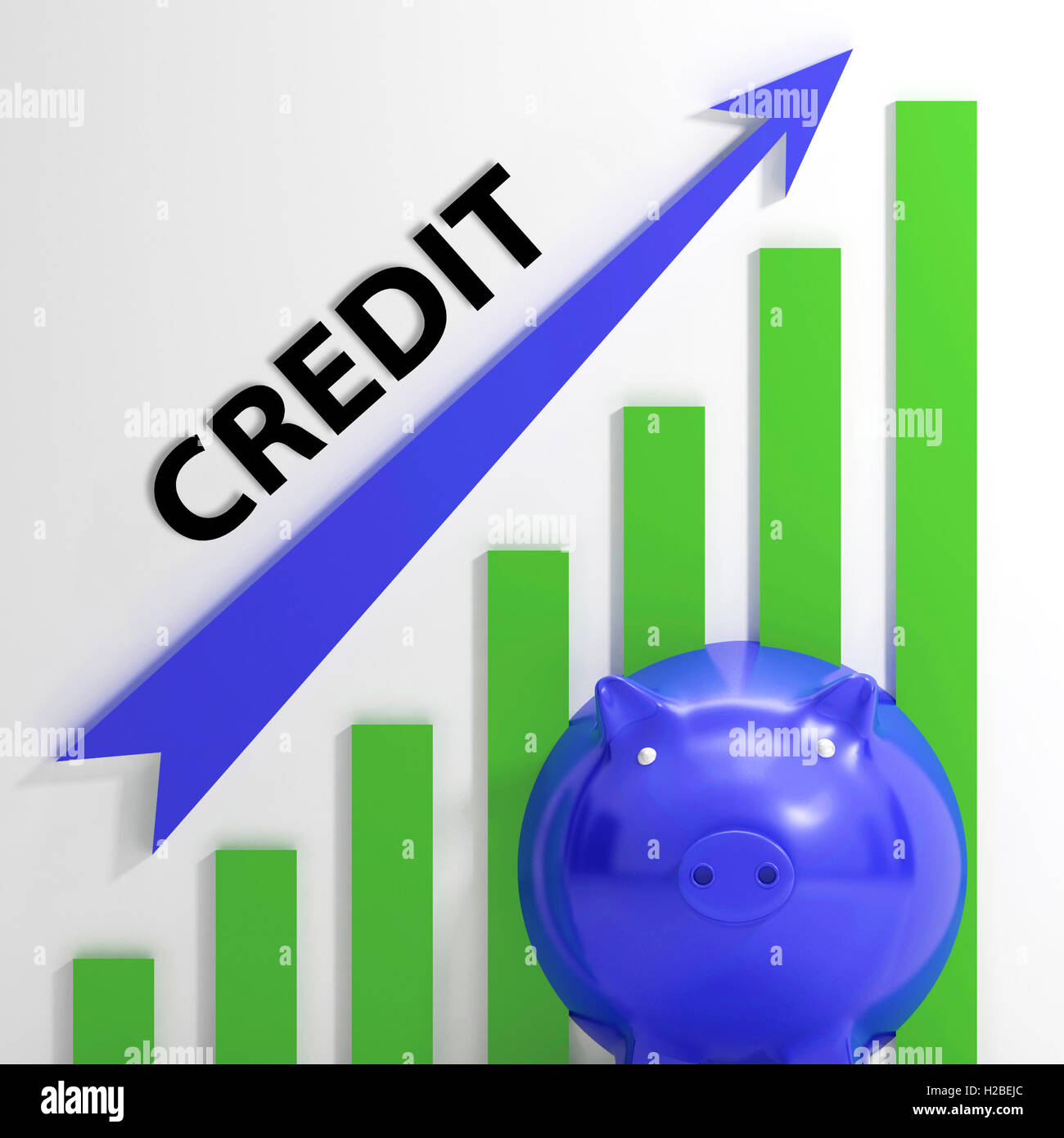 Credit Graph Means Financing Lending And Repayments Stock Photo - Alamy
