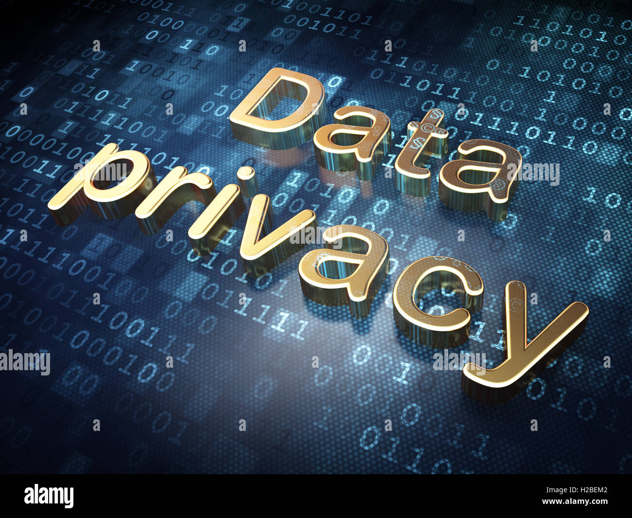 Security concept: Golden Data Privacy on digital background Stock Photo ...