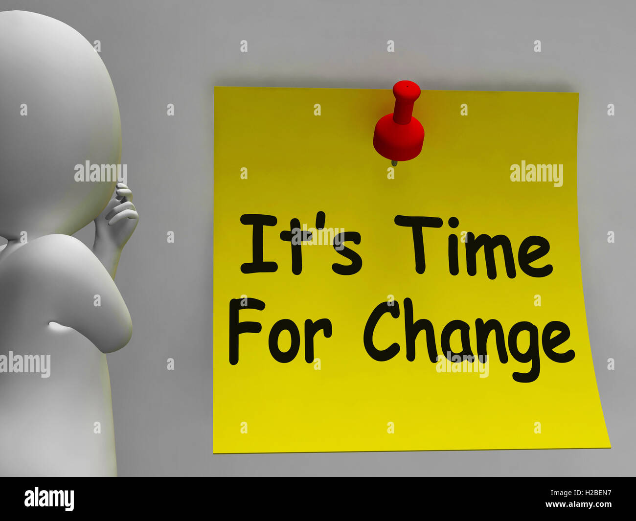 Its Time For Change Note Means Revise Reset Or Transform Stock Photo ...