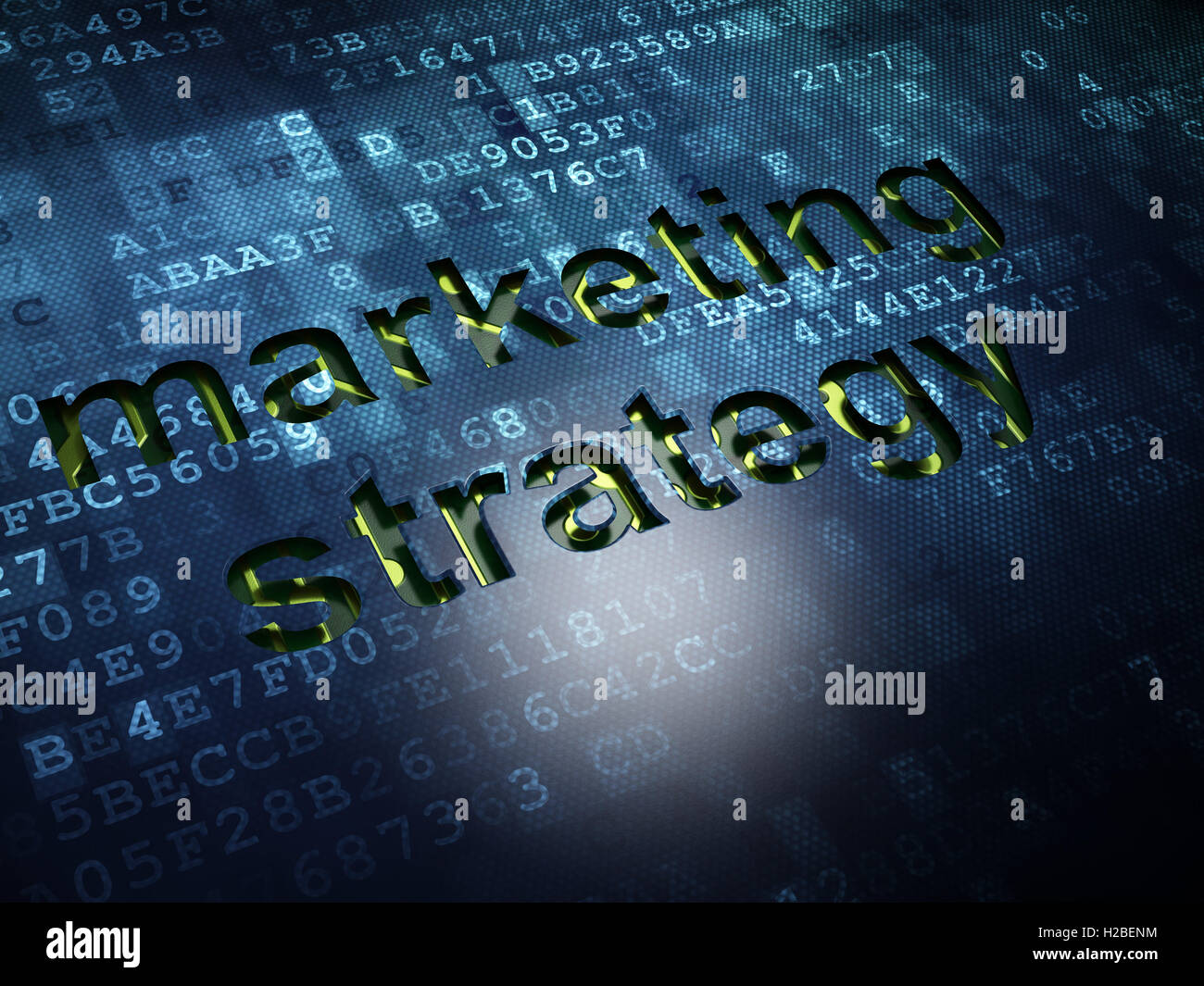 Marketing concept: Marketing Strategy on digital screen background ...