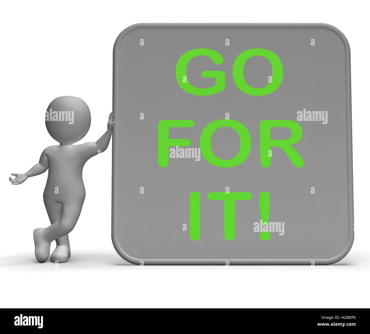 Go For It Sign Shows Goals Or Opportunities Stock Photo - Alamy