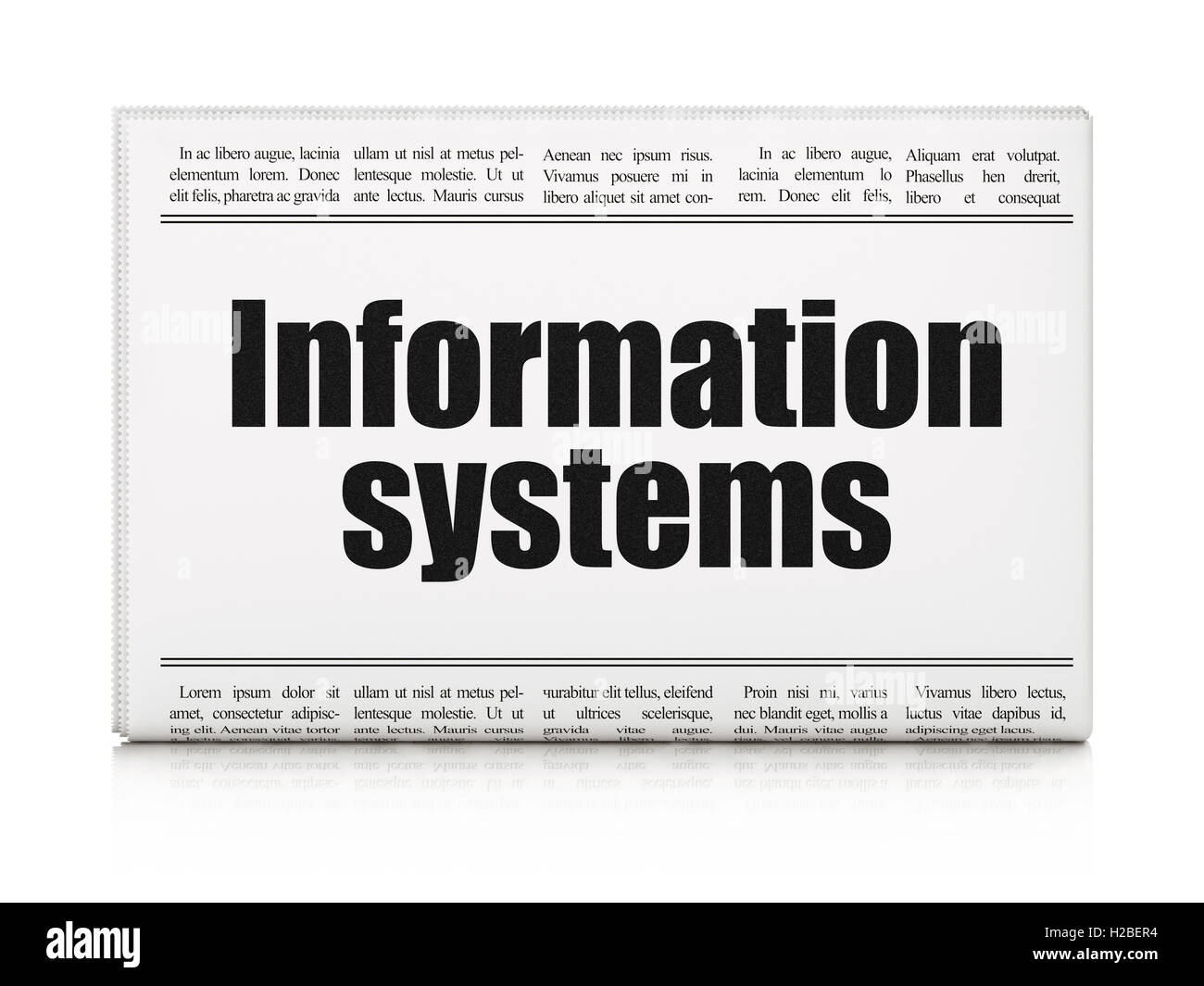 Information concept: newspaper headline Information Systems Stock Photo ...