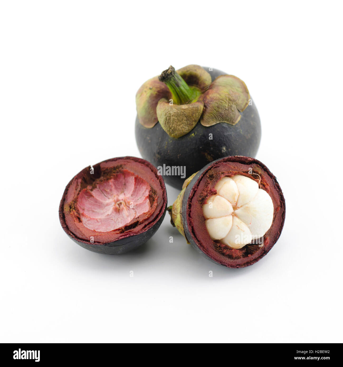 mangosteen isolated on white Stock Photo - Alamy