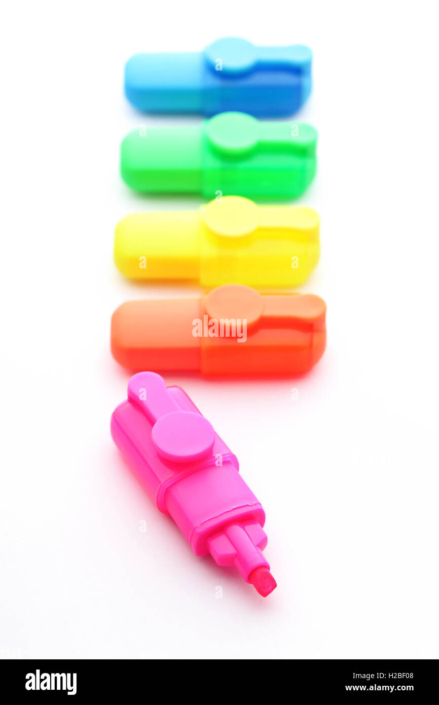 Red highlighter pen hi-res stock photography and images - Alamy