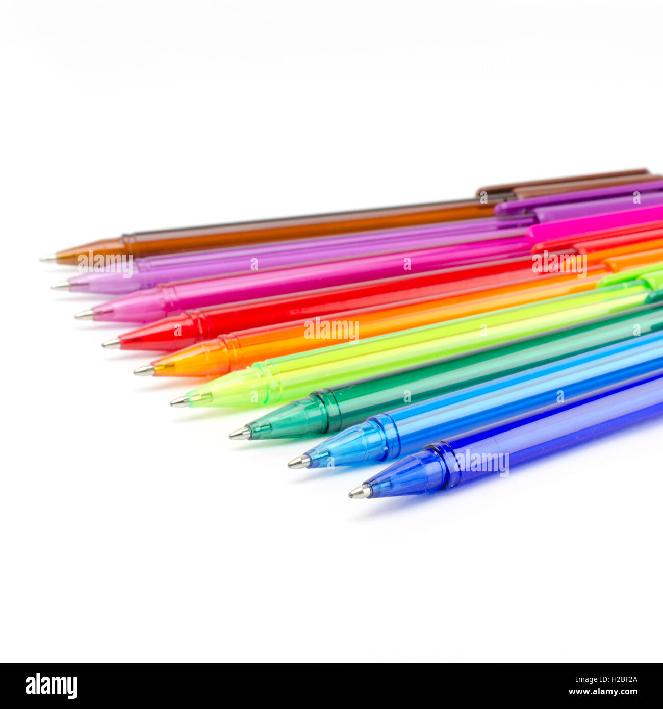 Purple biro pens hi-res stock photography and images - Alamy
