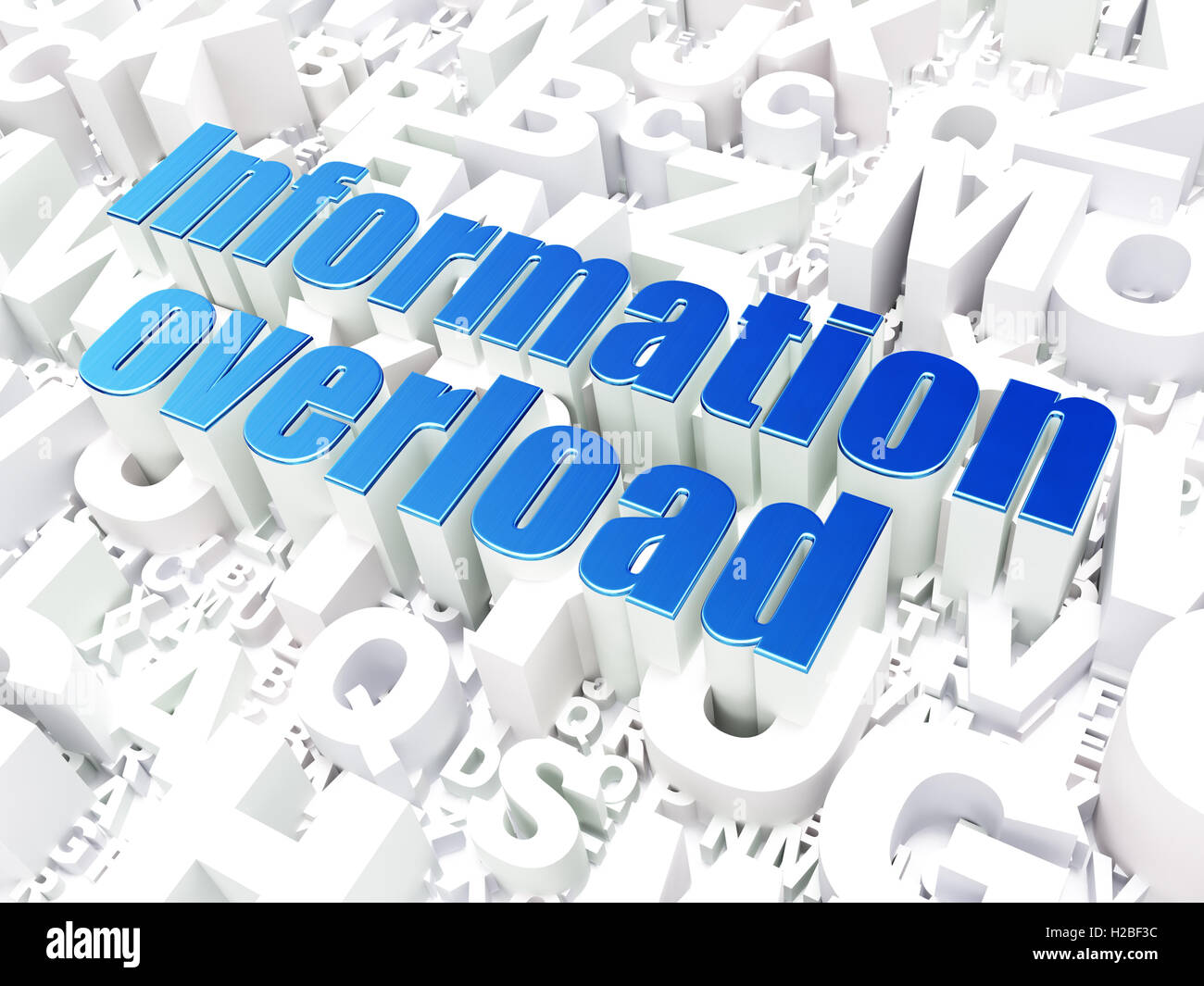 Information concept: Information Overload on alphabet background Stock ...