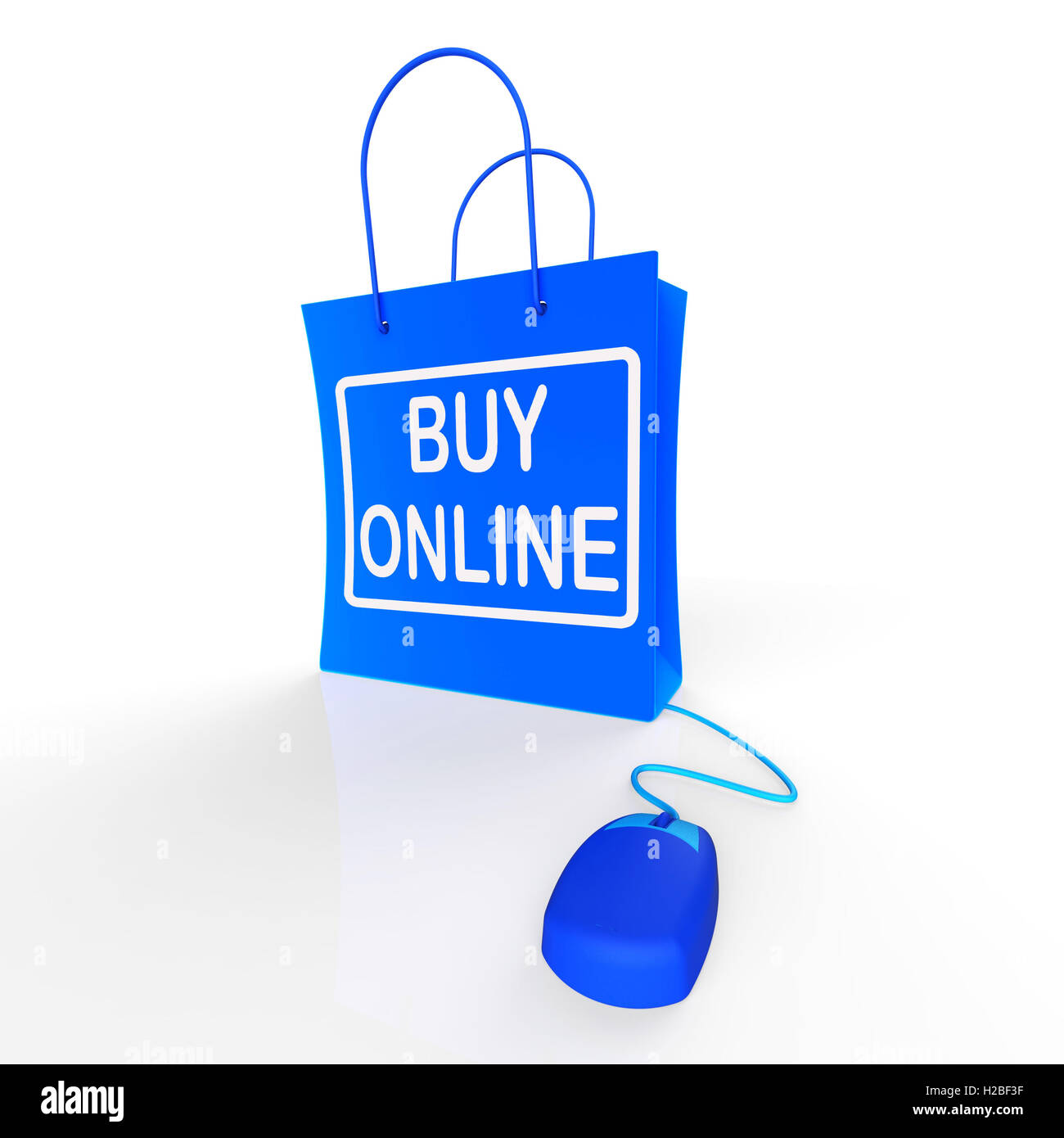 Buy Online Bag Represents Internet Shopping and Buying Stock Photo - Alamy