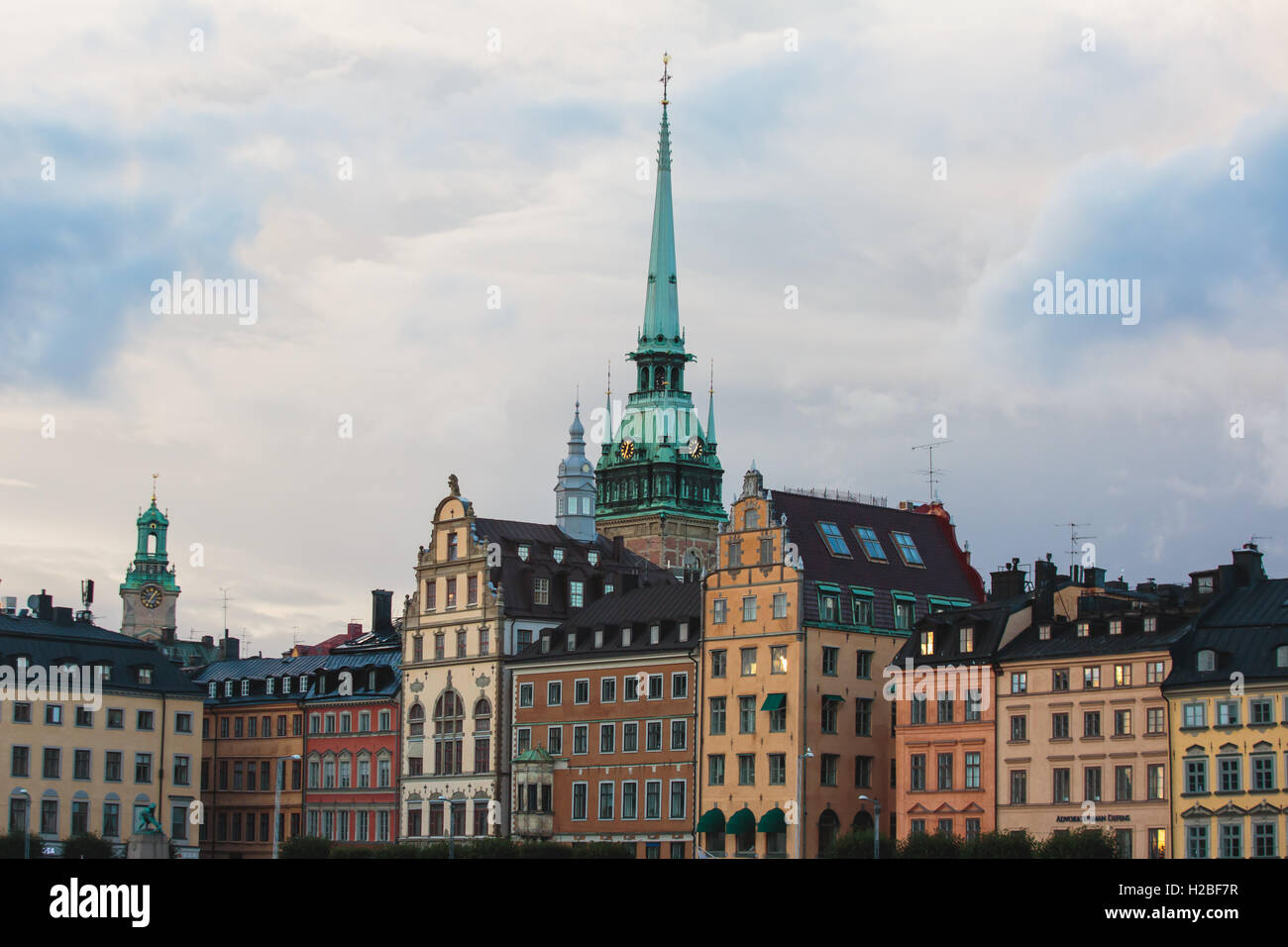 Beautiful super wide-angle panoramic aerial view of Stockholm, Sweden ...