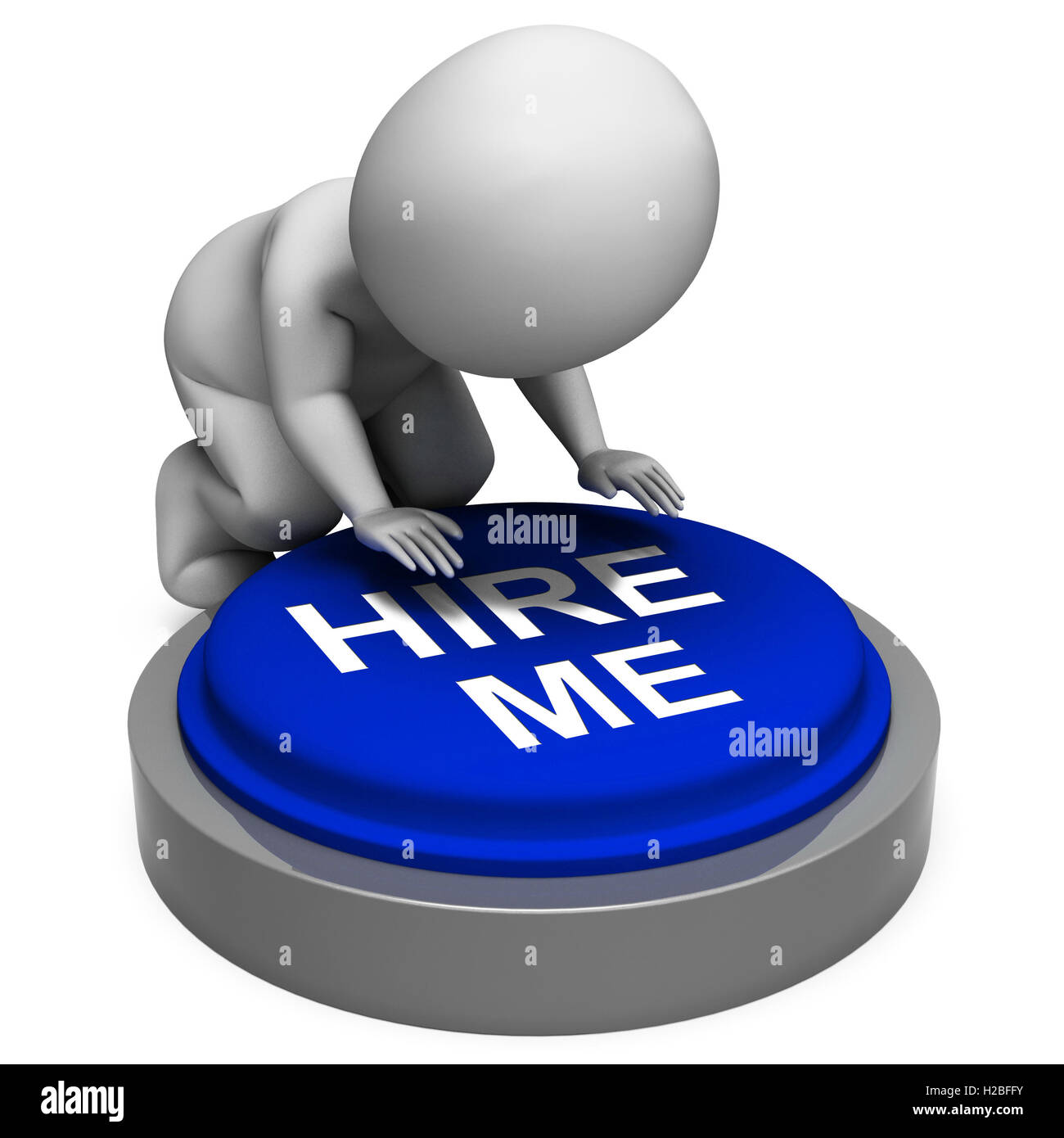 Hire Me Button Means Job Candidate Or Contractor Stock Photo - Alamy