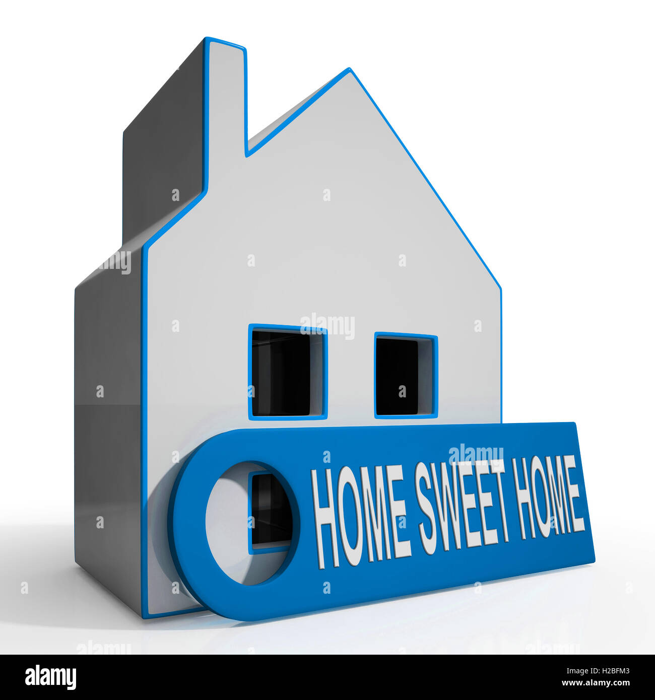 Home Sweet Home House Shows Comforts And Family Stock Photo - Alamy