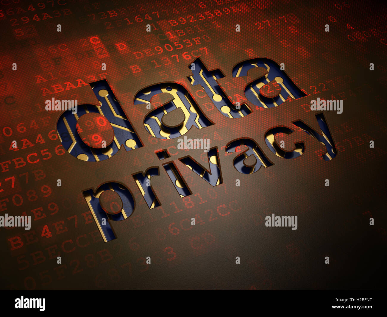 Privacy concept: Data Privacy on digital screen background Stock Photo ...