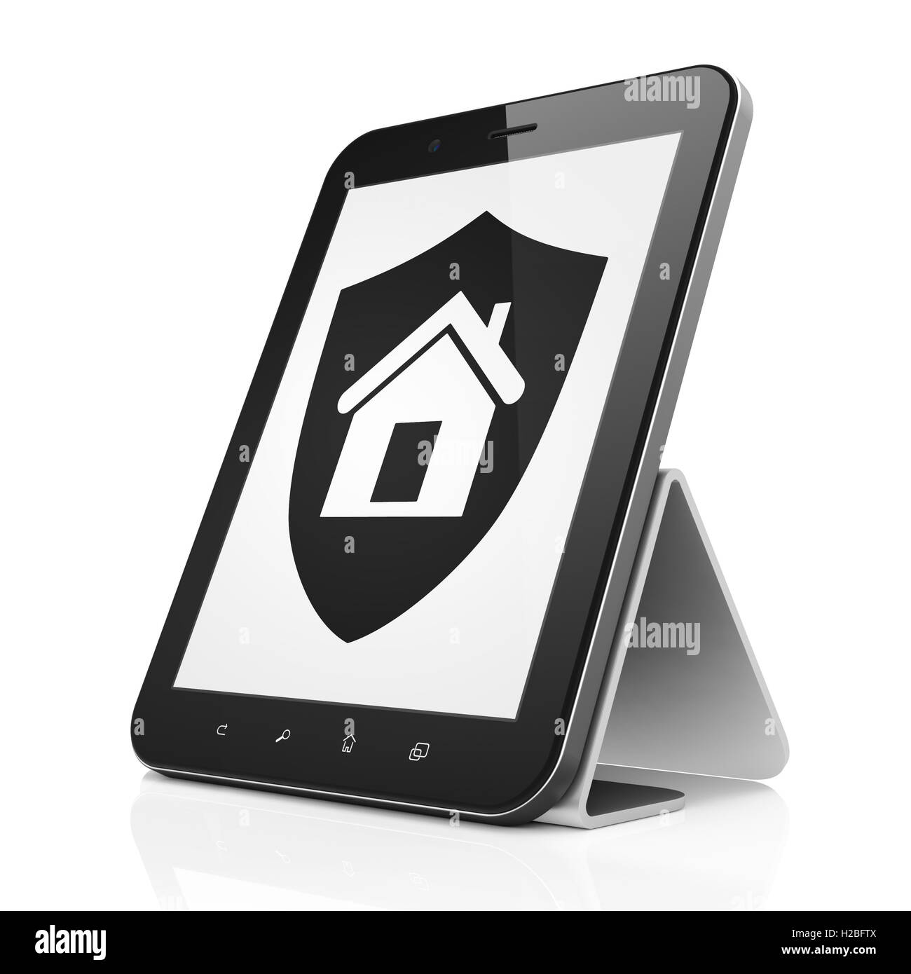 House shield icon on Black and White Stock Photos & Images - Alamy