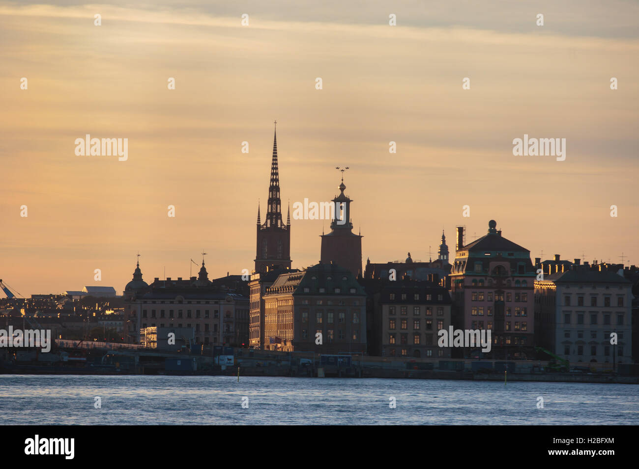 Beautiful super wide-angle panoramic aerial view of Stockholm, Sweden ...