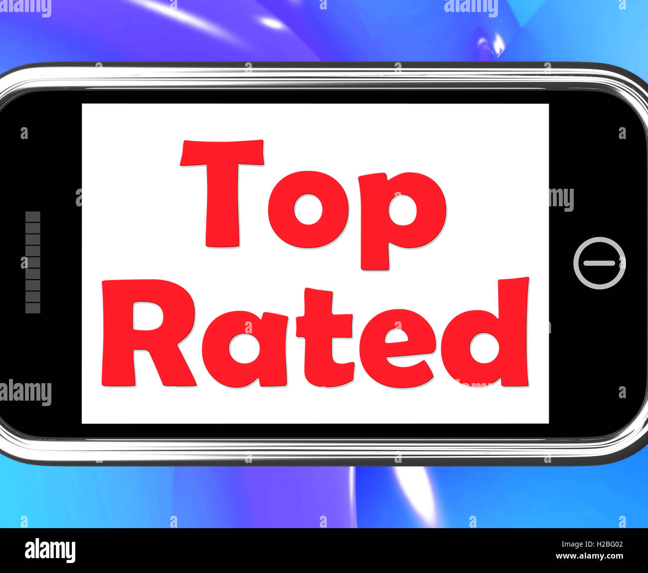 Top Rated On Phone Shows Best Ranked Special Product Stock Photo - Alamy