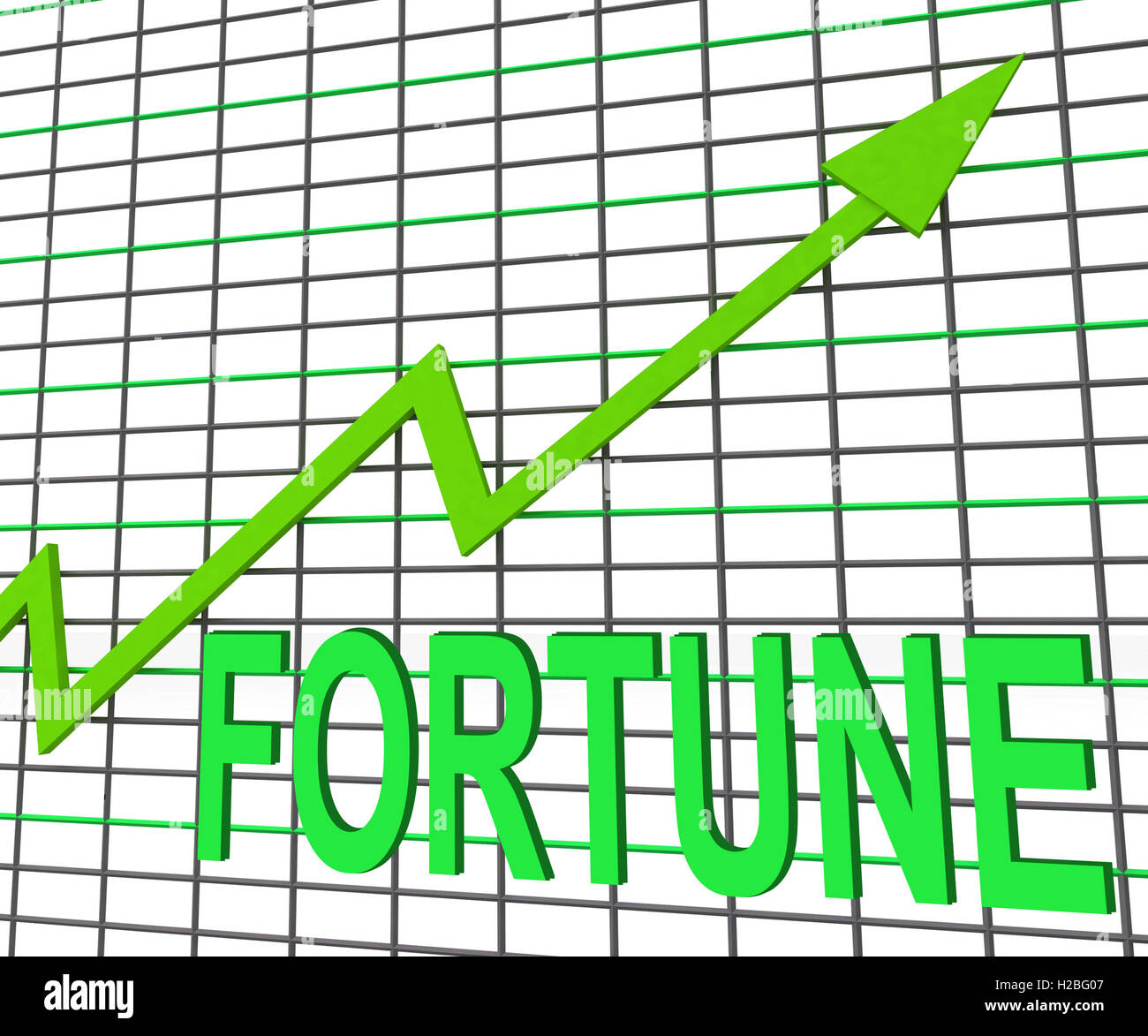 Fortune Graph Chart Shows Increasing Good Luck And Money Stock Photo ...