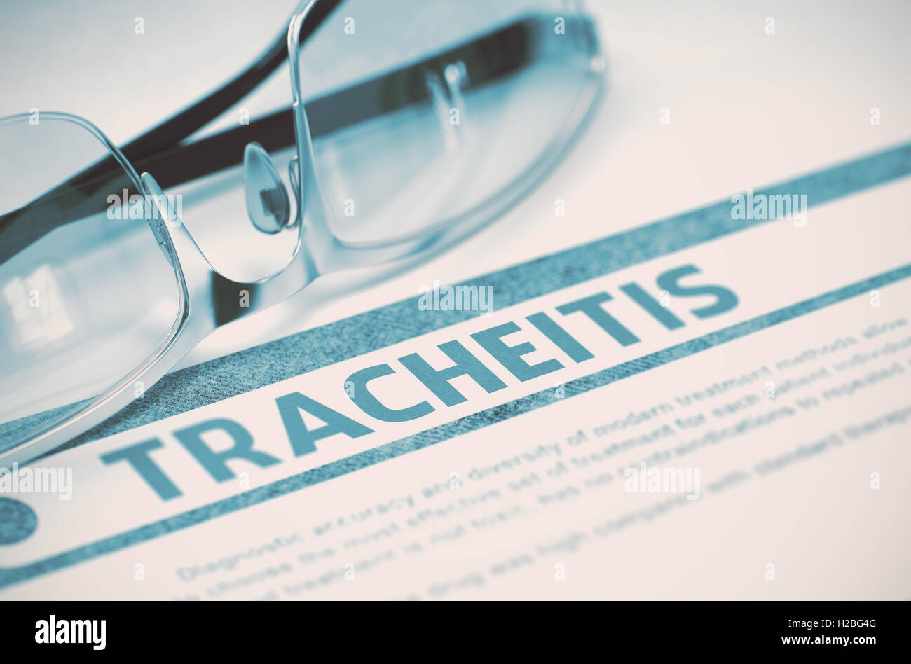 Diagnosis - Tracheitis. Medicine Concept. 3D Illustration Stock Photo ...