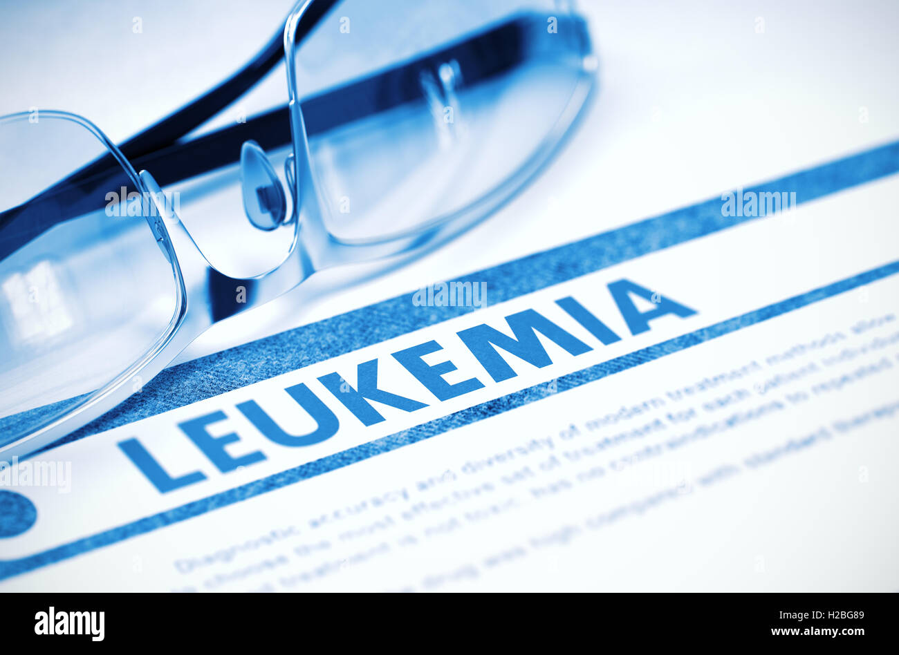 Diagnosis - Leukemia. Medicine Concept. 3D Illustration Stock Photo - Alamy