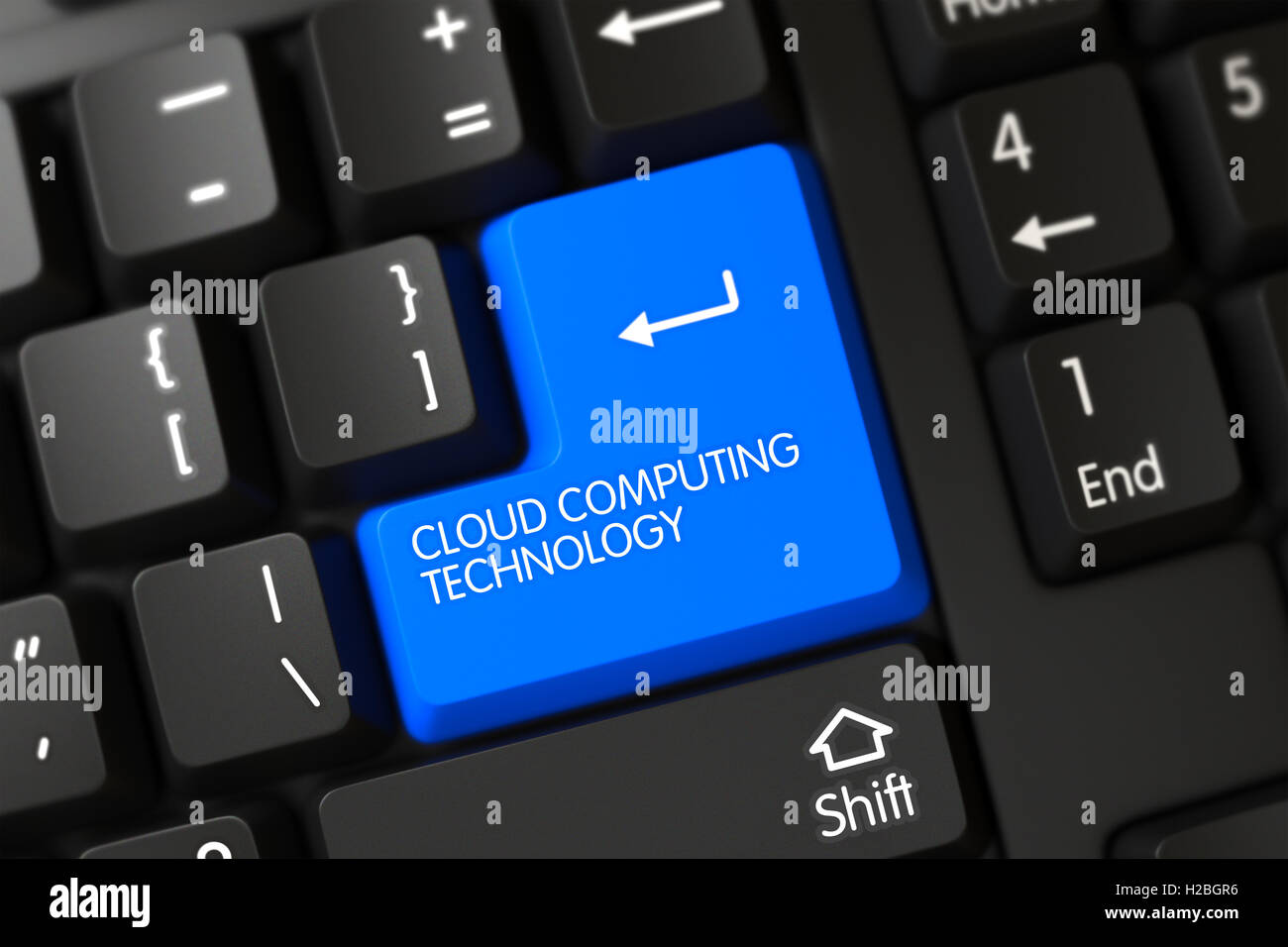 Blue Cloud Computing Technology Keypad on Keyboard. 3D Stock Photo - Alamy
