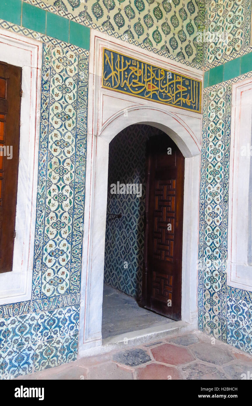 Courtyard at the Topkapi Palace, Istanbul, Turkey. Topkapi Palace was ...