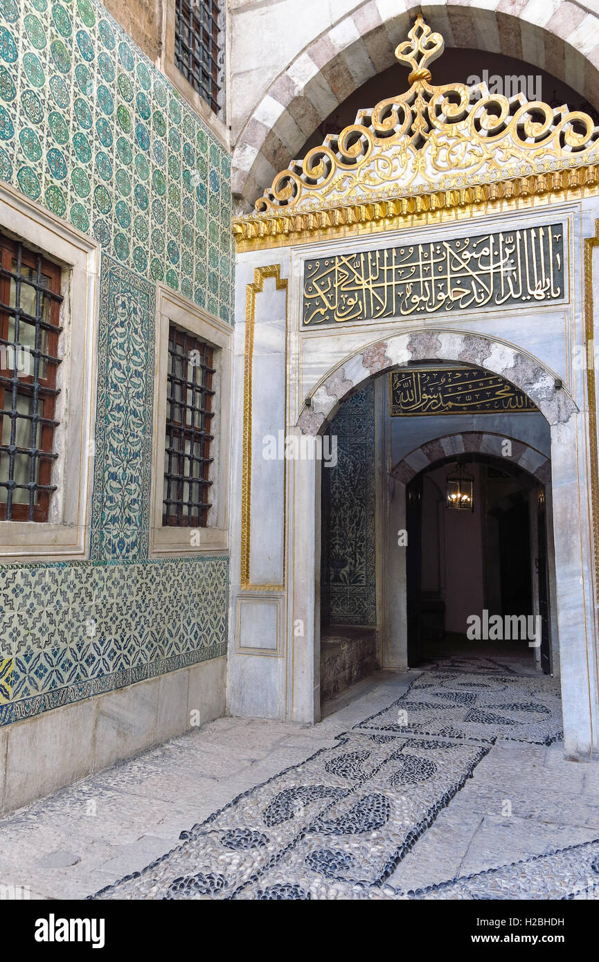 Courtyard at the Topkapi Palace, Istanbul, Turkey. Topkapi Palace was ...