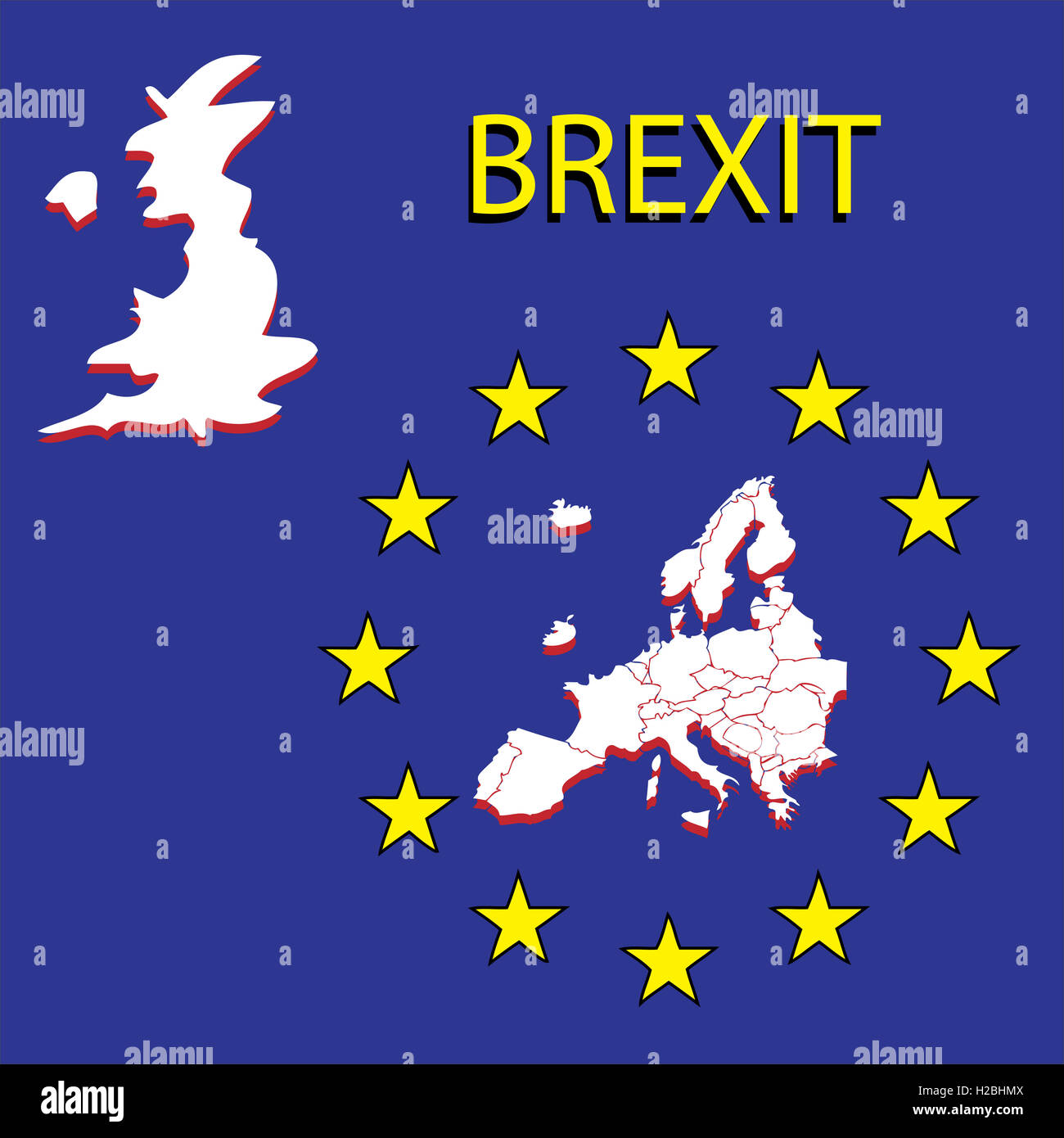 Illustration uk eu kingdom united vote hi-res stock photography and ...