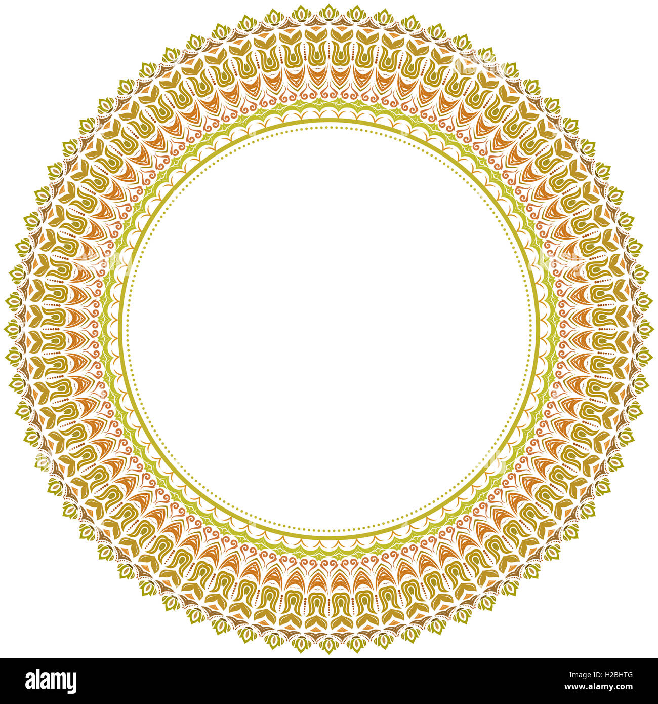 Floral Modern Round Frame Stock Photo - Alamy