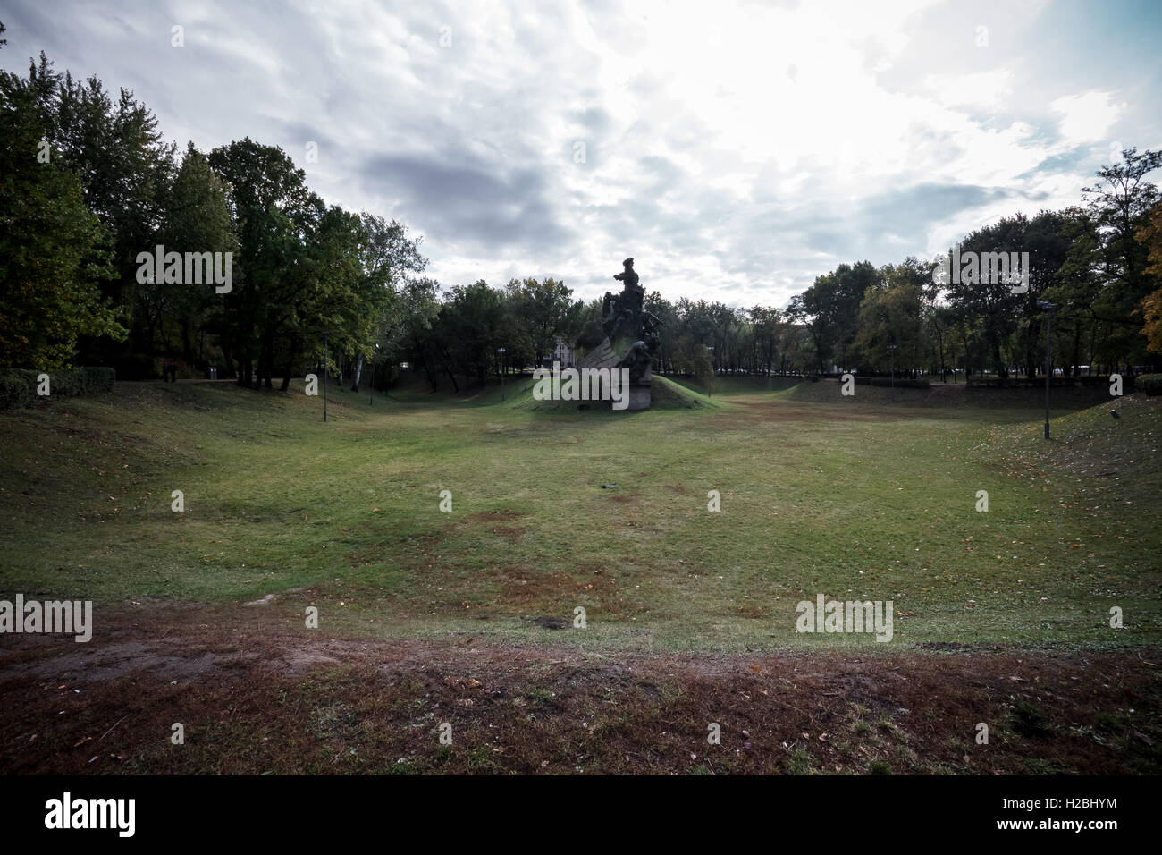 Babyn Yar WW2 massacre site and memorial in Kiev, Ukraine Stock Photo ...