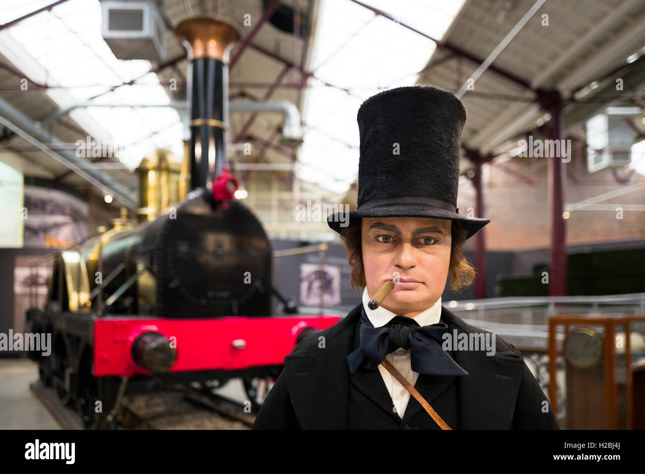 Isambard Kingdom Brunel the engineer inside STEAM museum in Swindon UK ...