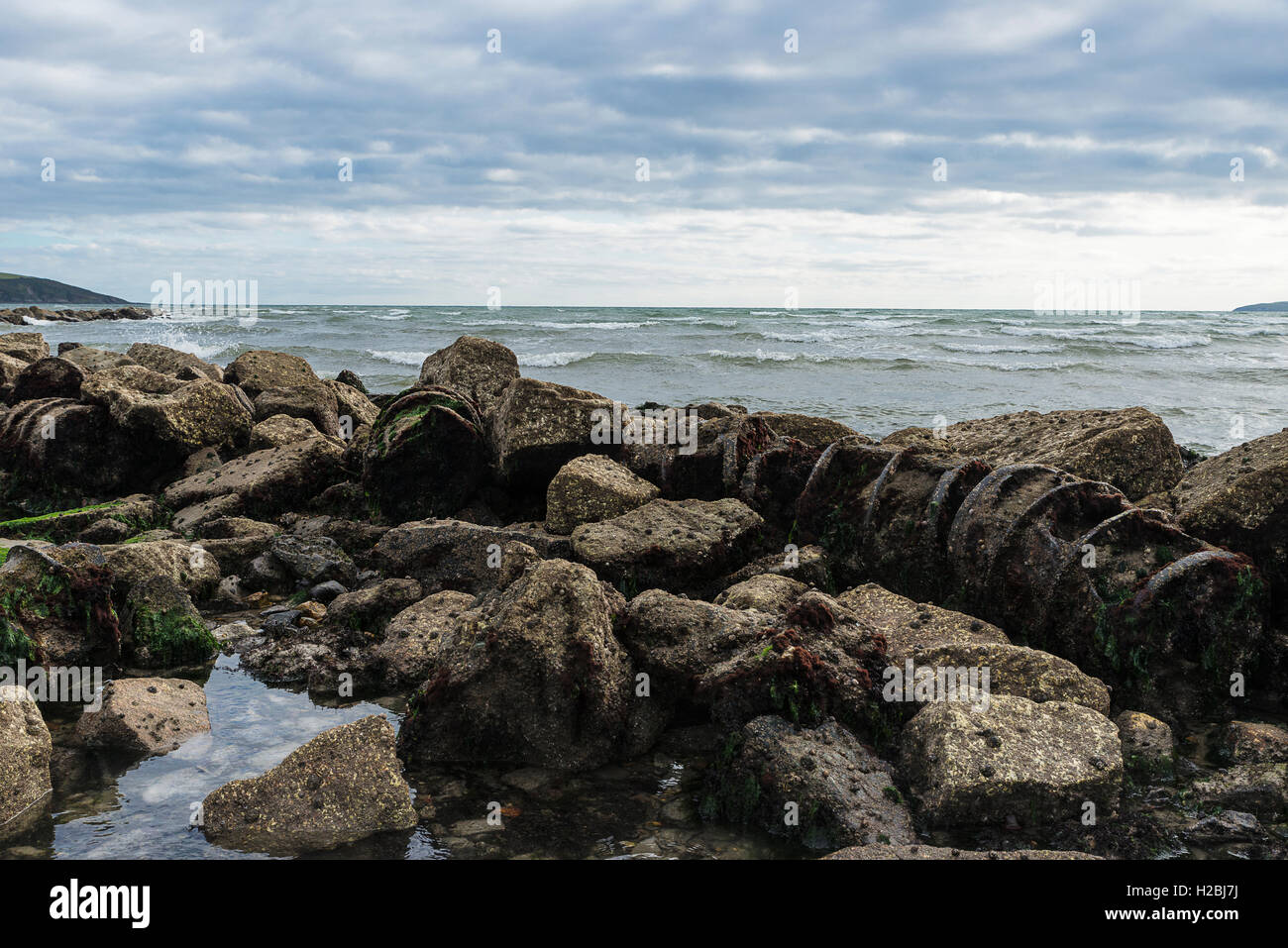 French owned China Clay Works at Par Sands in Cornwall. These photo ...