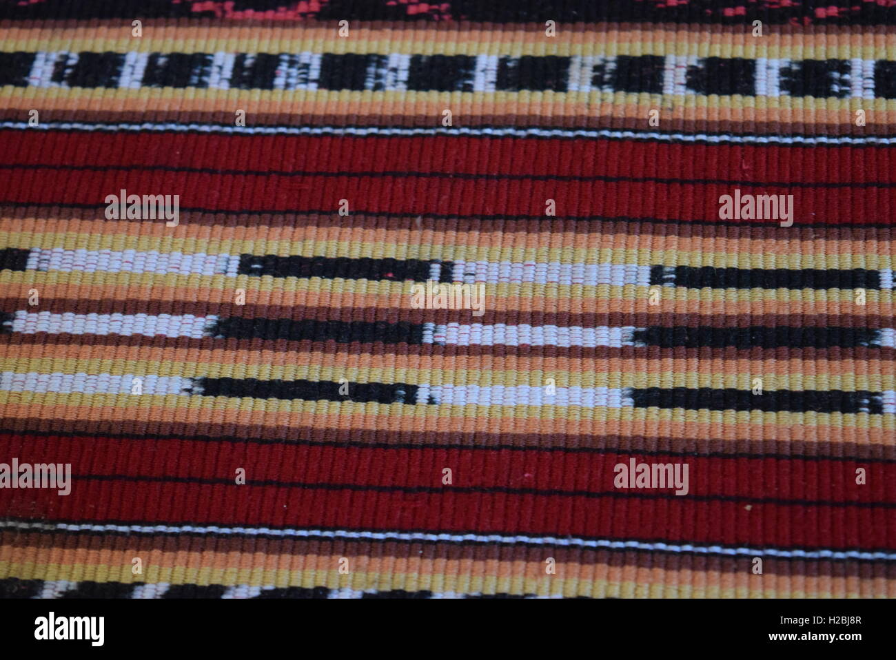 Texture: South American hand made fabric with traditional patterns of ...