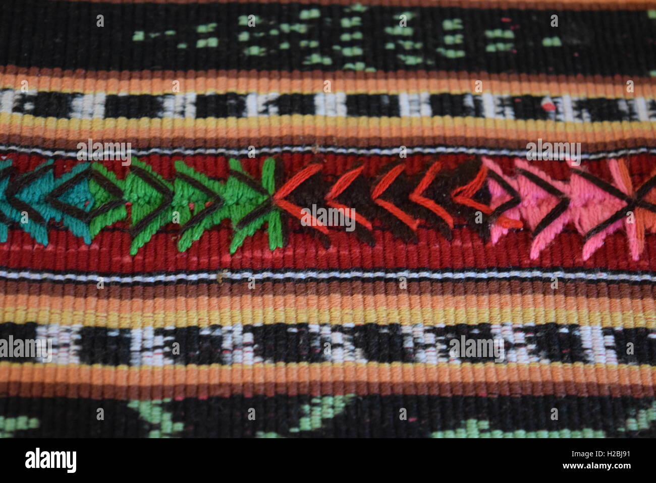 Texture: South American hand made colorful fabric with traditional ...