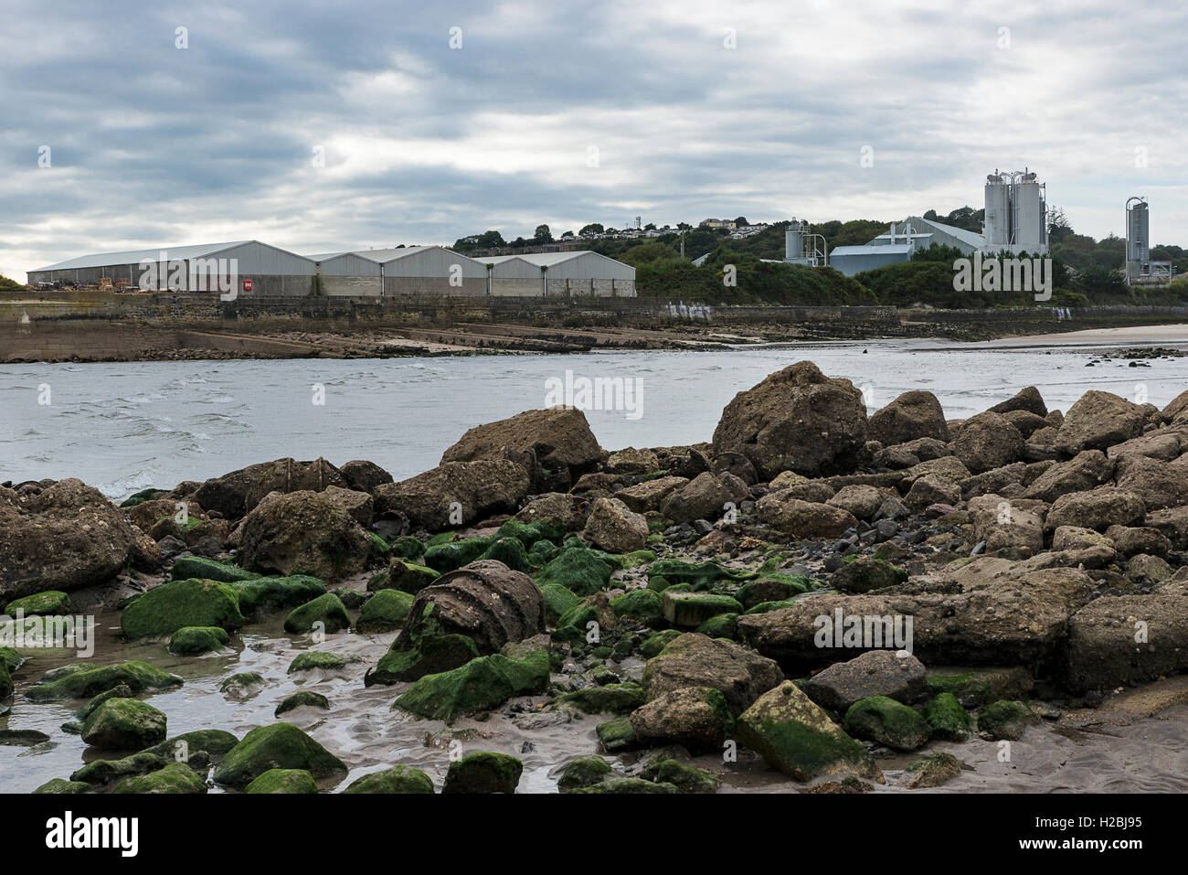 French owned China Clay Works at Par Sands in Cornwall. These photo ...