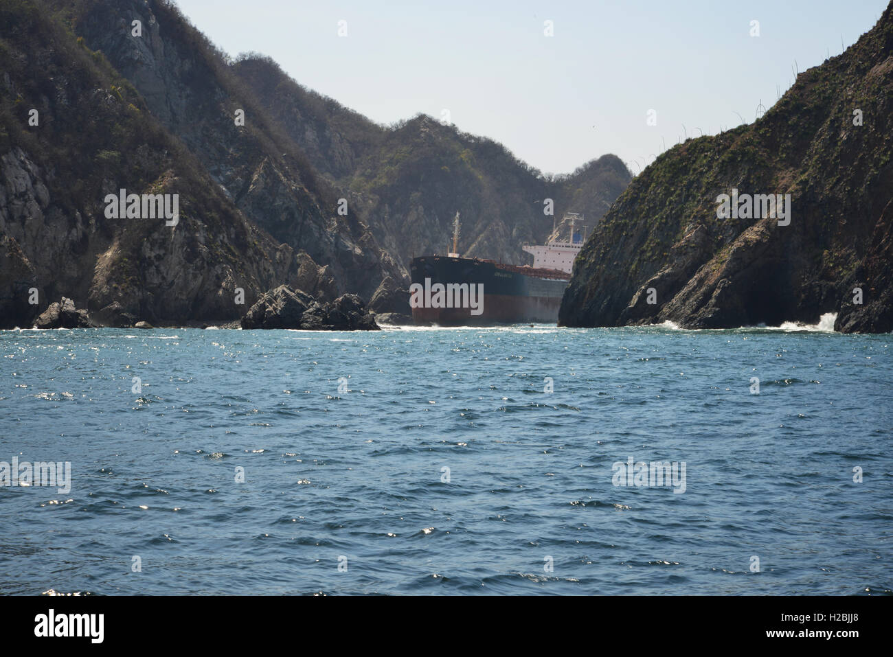 Mexico, Jalisco, Barra de Navidad, Los Llanitos Bulk Carrier Stock ...