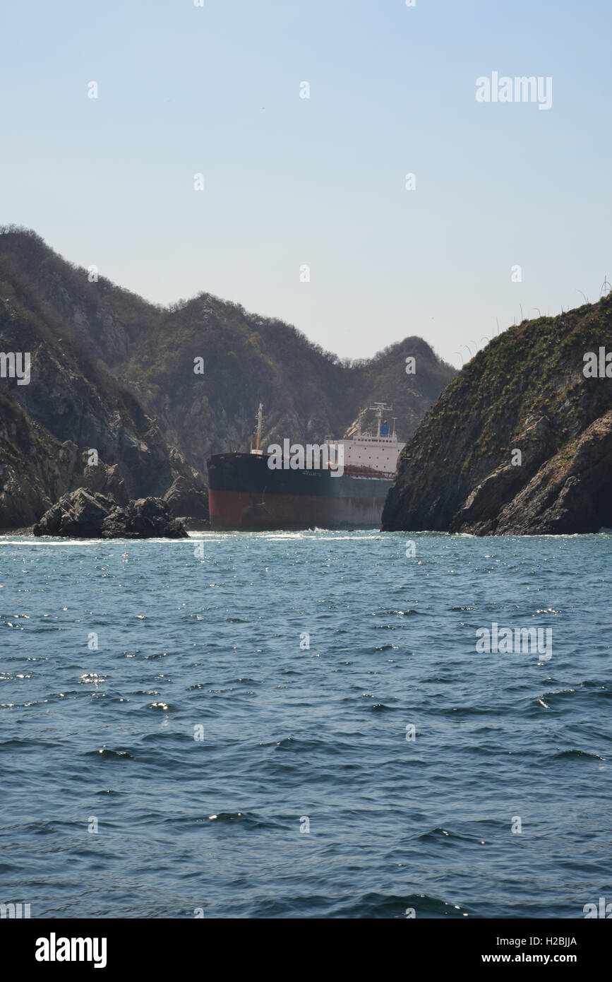 Mexico, Jalisco, Barra de Navidad, Los Llanitos Bulk Carrier Stock ...